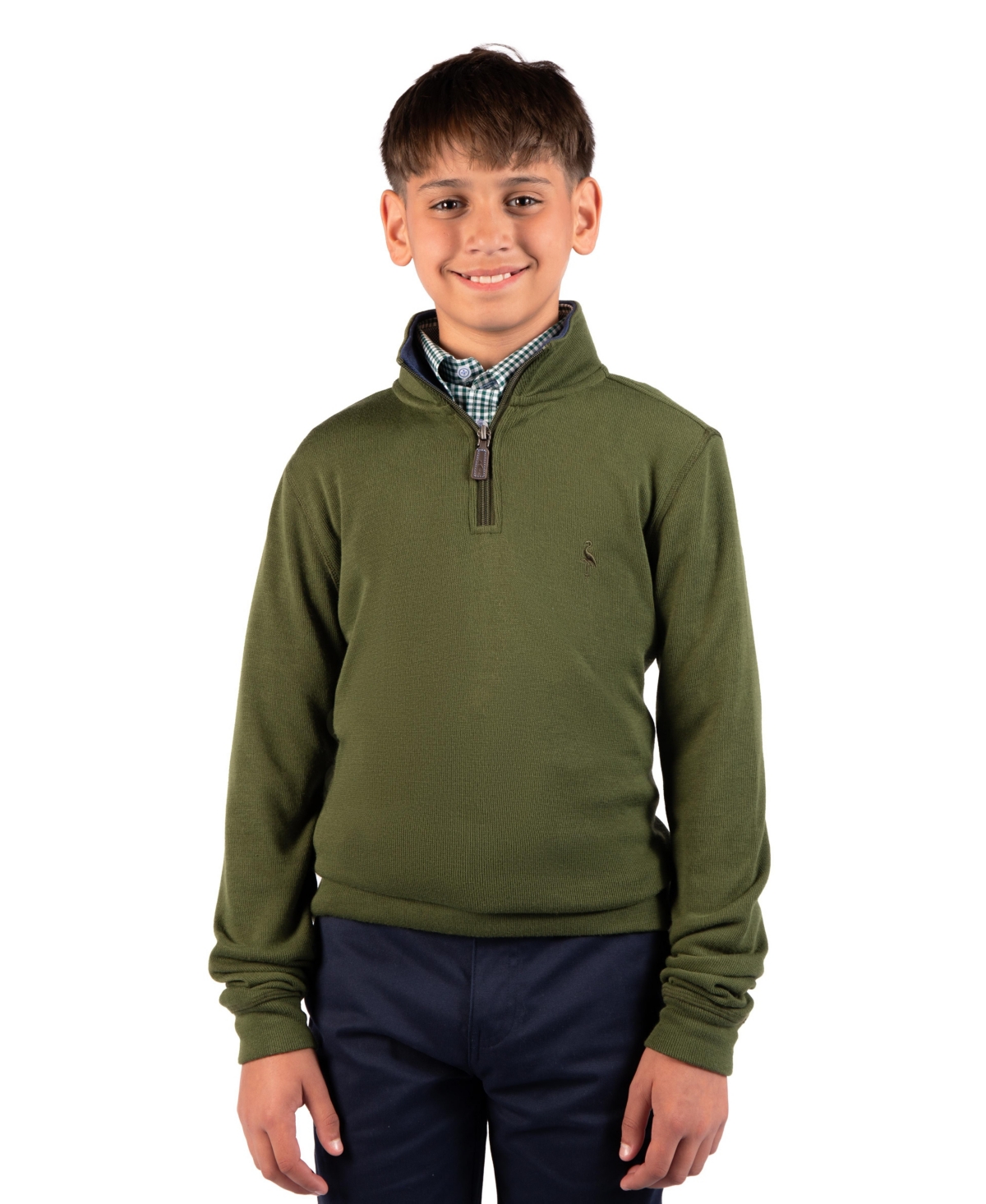 Click here for TailorByrd Boys 8 -20 French Rib Quarter Zip - Arm... prices