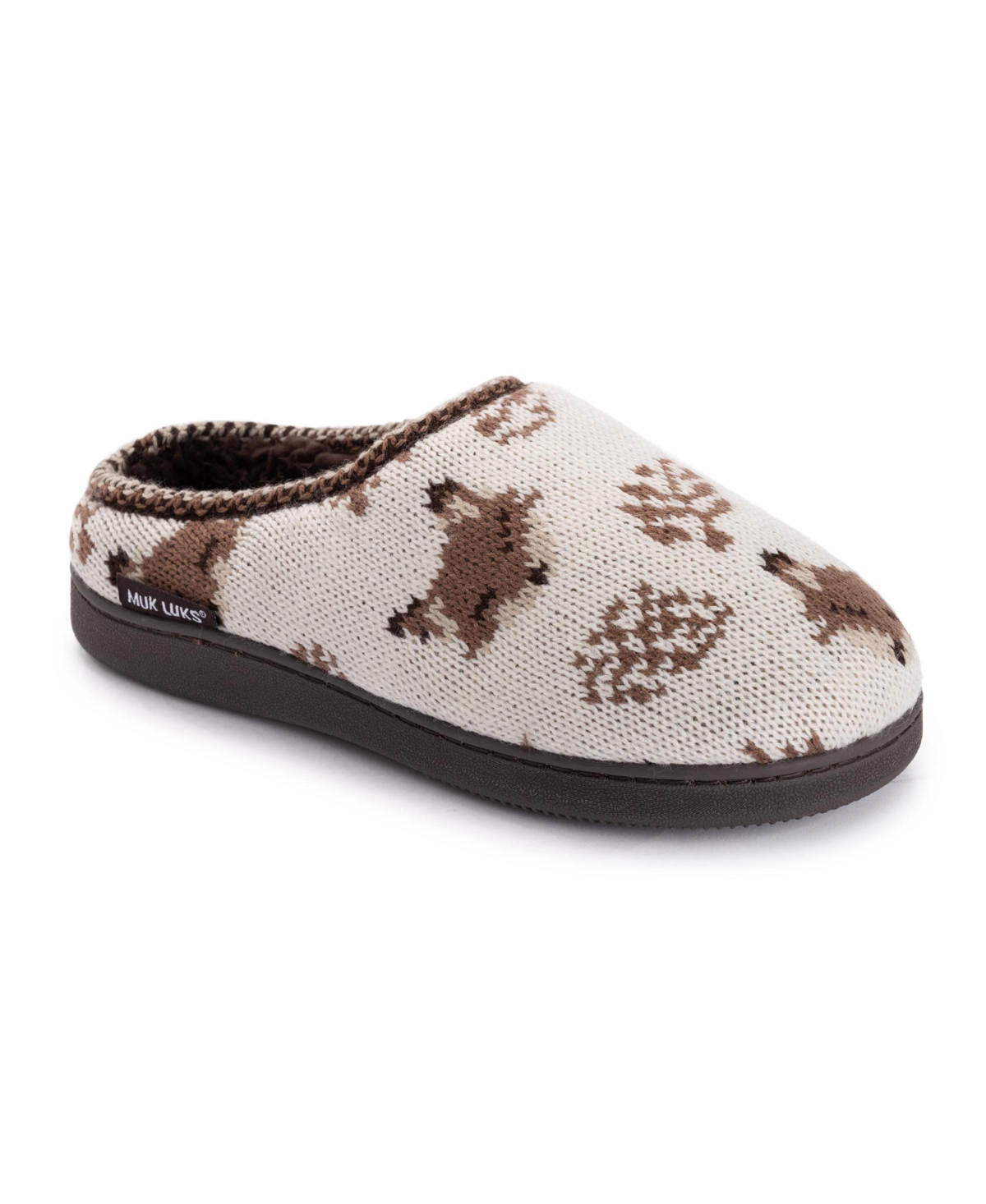Click here for Muk Luks Womens Brook Clog Slippers - Ivory prices