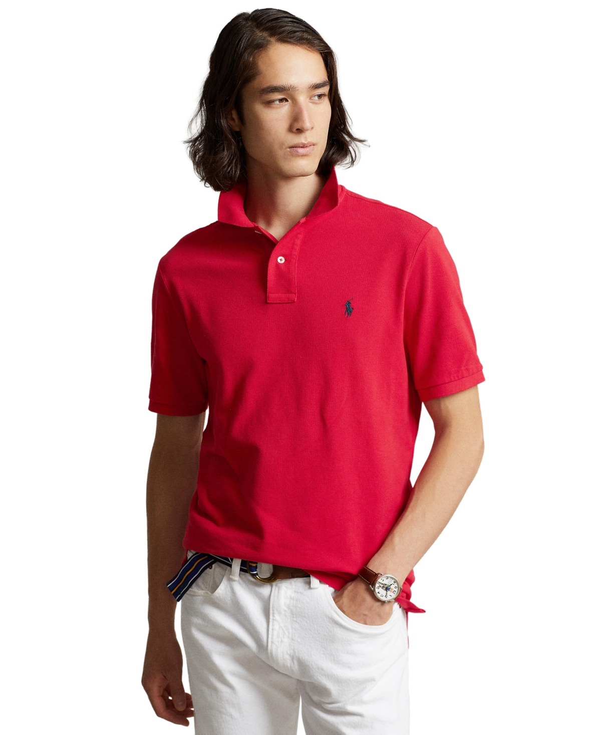 Click here for Polo Ralph Lauren Mens Custom Slim Fit Mesh Polo -... prices