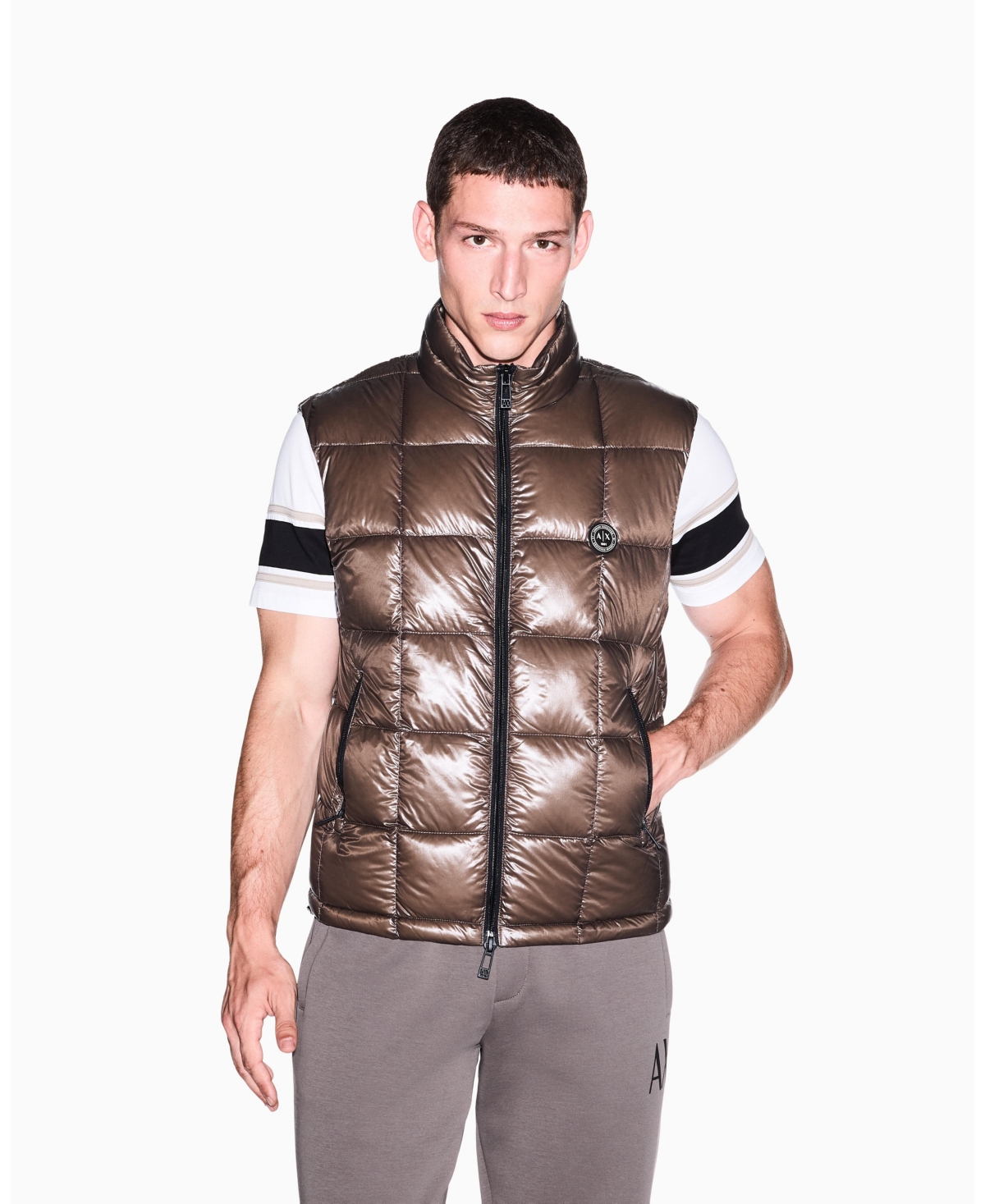 Click here for A|X Armani Exchange Mens Nylon Metallic Shine Down... prices