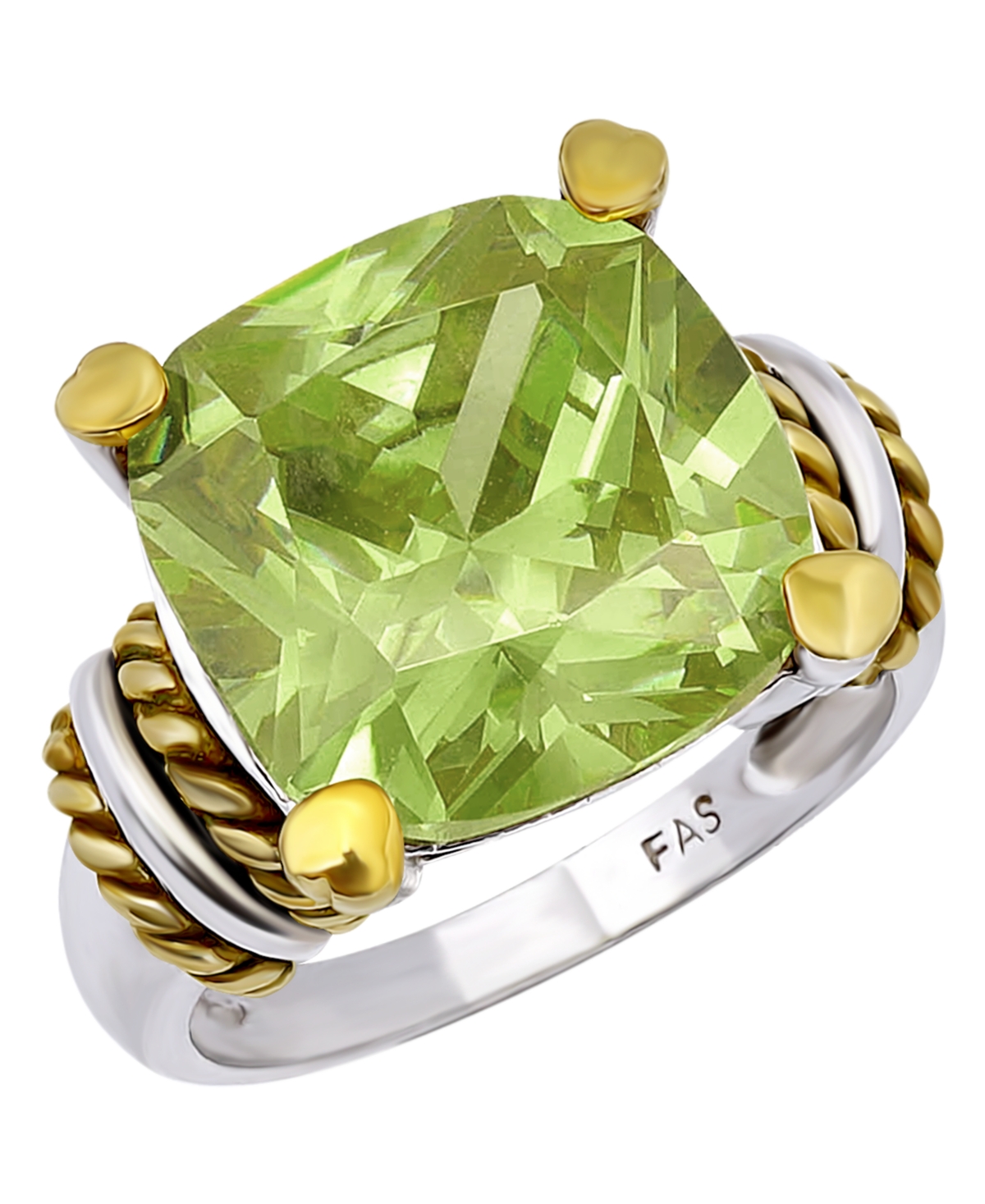 Click here for Macys Light Green Cubic Zirconia 14k Gold-Plated a... prices