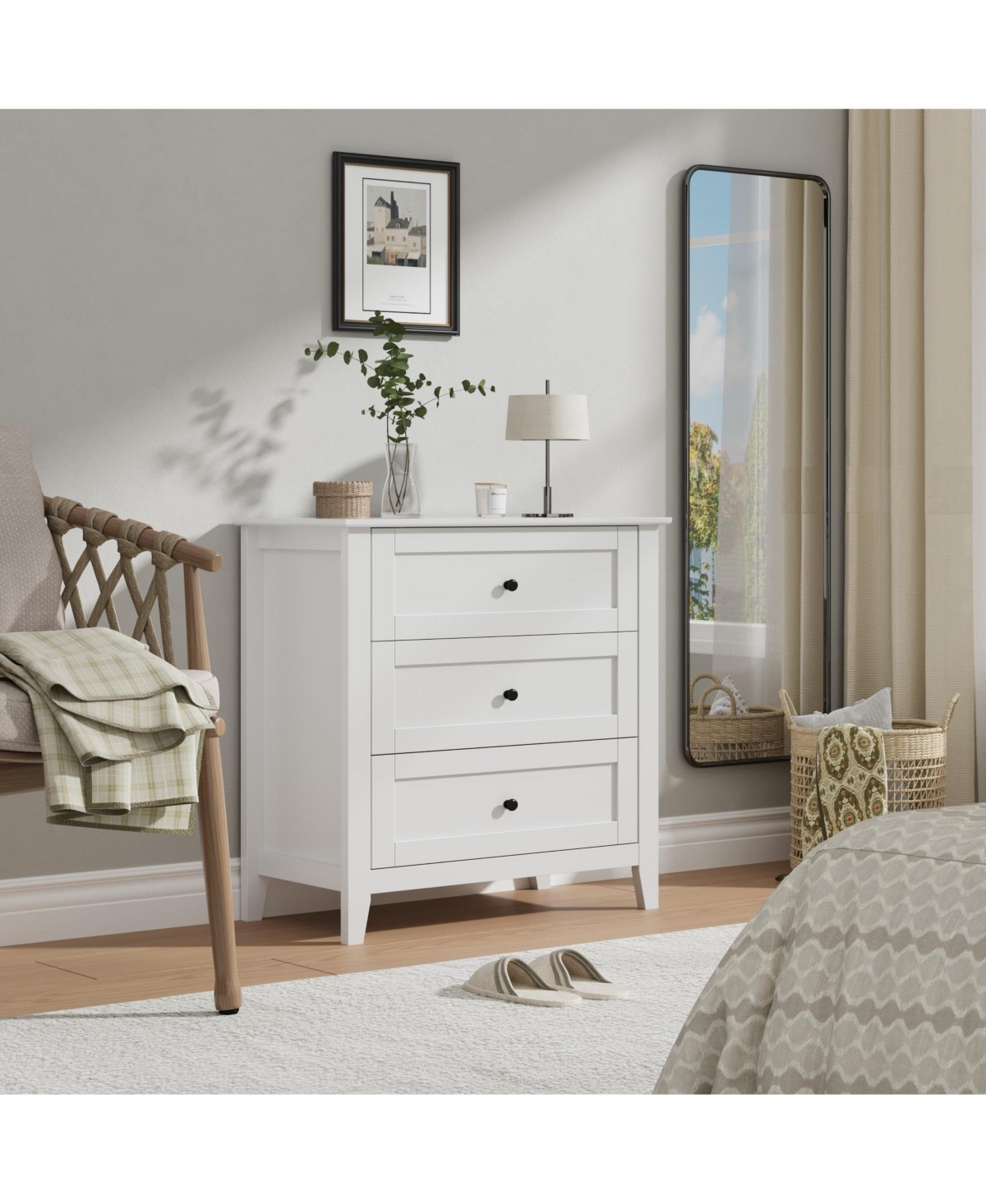 Click here for 3 Drawer Dresser  27.5 Inch Bedroom Nightstand  Mo... prices