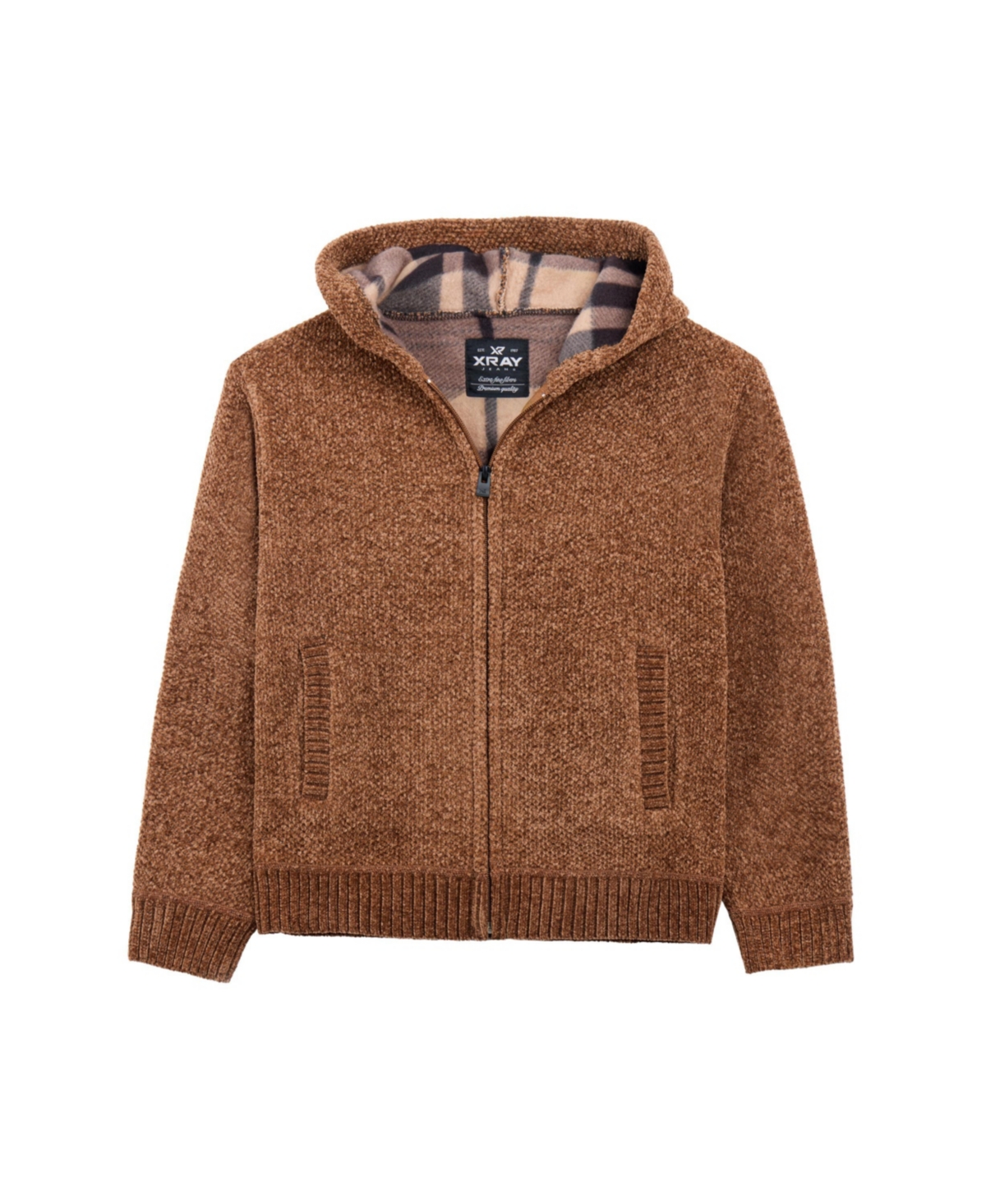 Click here for Xray Boys Size 4-18 Fleece Lined Full Zip Hooded C... prices