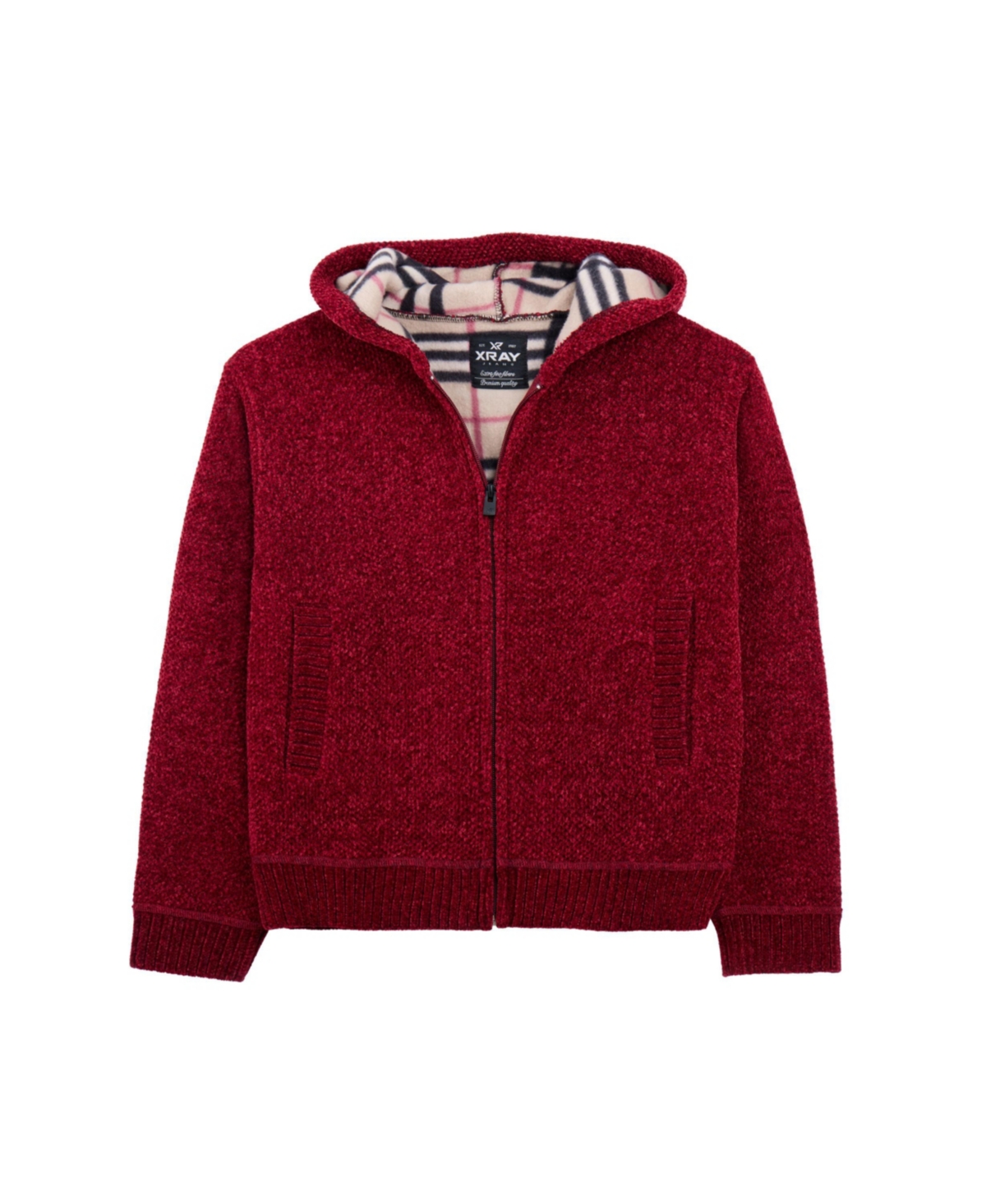 Click here for Xray Boys Size 4-18 Fleece Lined Full Zip Hooded C... prices