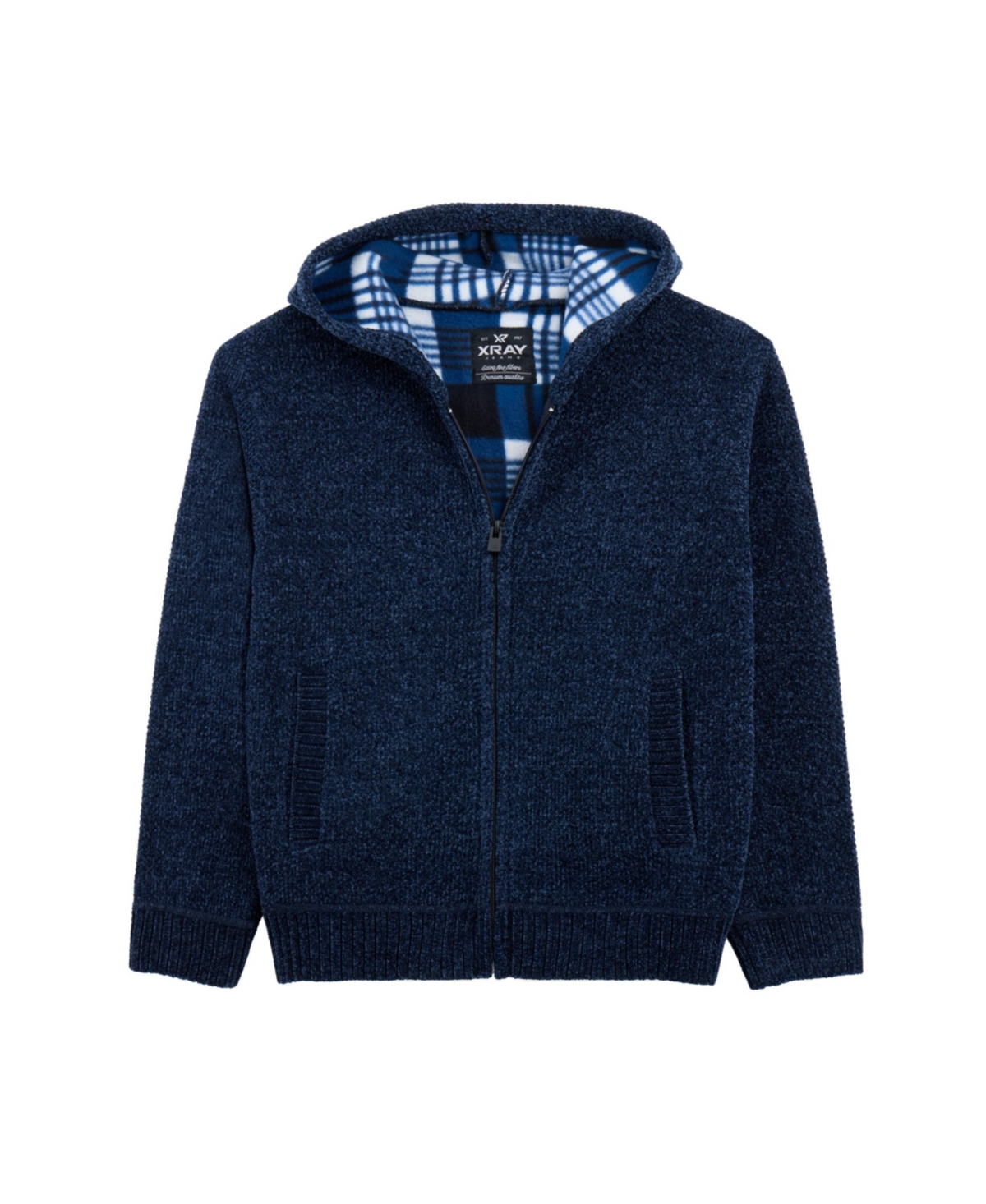 Click here for Xray Boys Size 4-18 Fleece Lined Full Zip Hooded C... prices