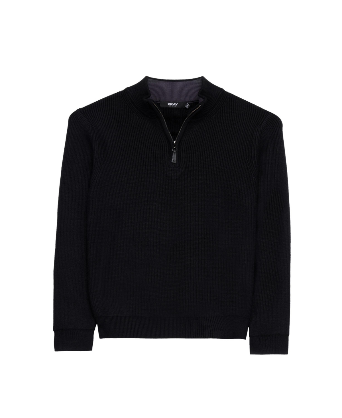 Click here for Xray Boys Size 4-18 Ribbed Knit Quater Zip Mock Ne... prices