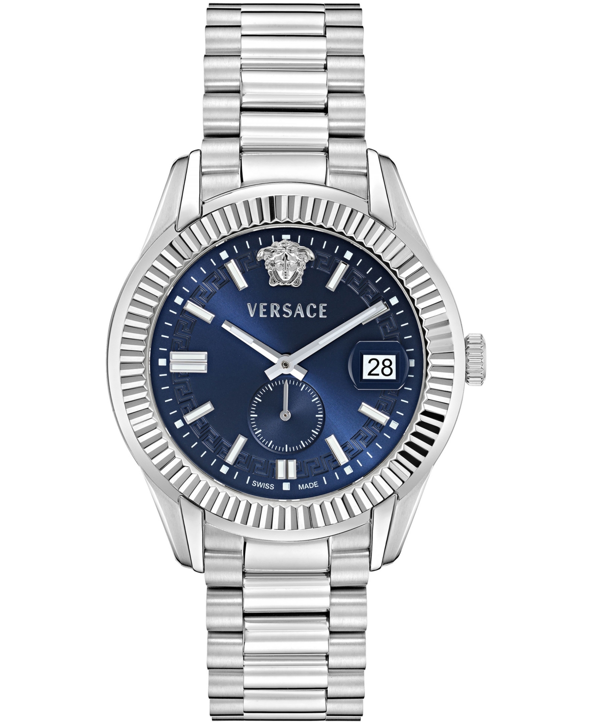 Click here for Versace Mens Apodis Silver Stainless Steel Bracele... prices