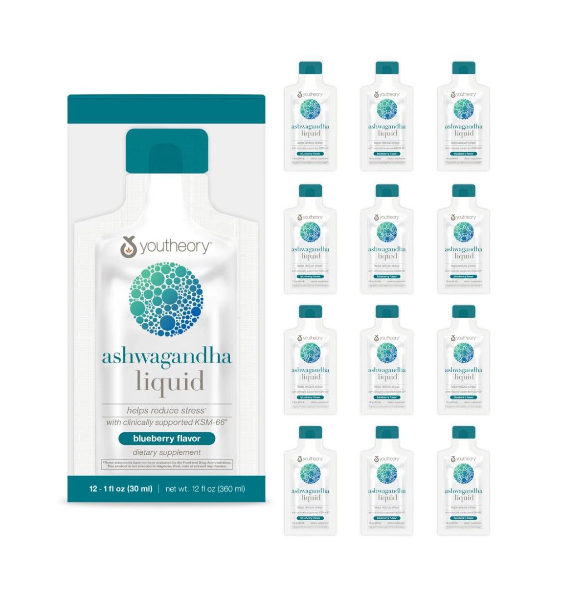 Click here for Youtheory Ashwagandha Liquid Blueberry 600 mg 12 P... prices