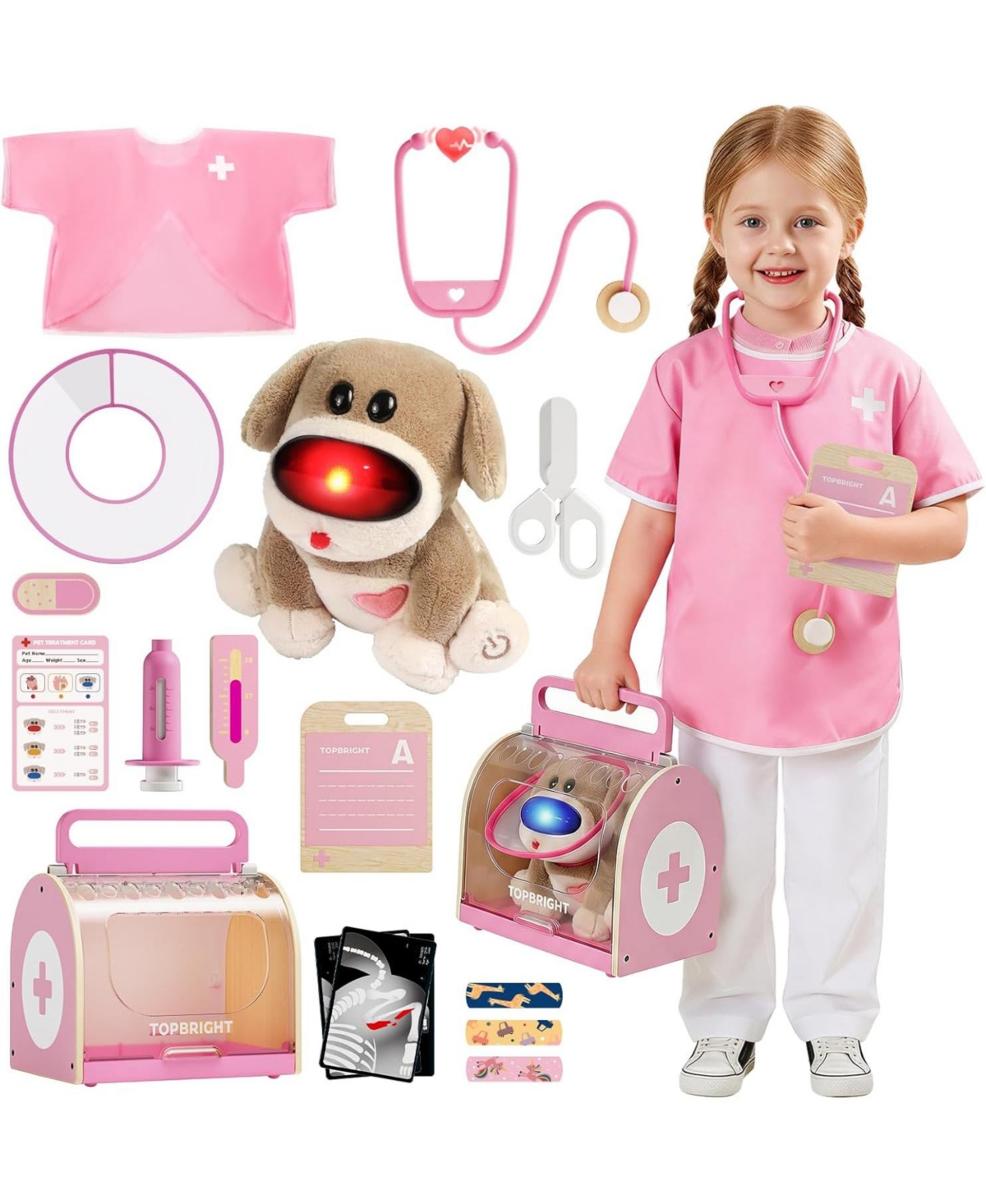 Click here for Top Bright Kids Wooden Doctor and Dog Vet Pretend... prices