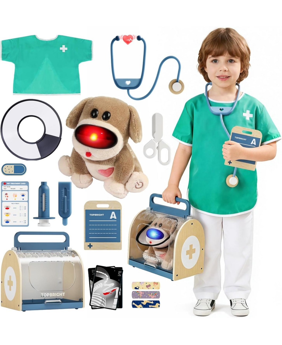 Click here for Top Bright Kids Wooden Doctor and Dog Vet Pretend... prices