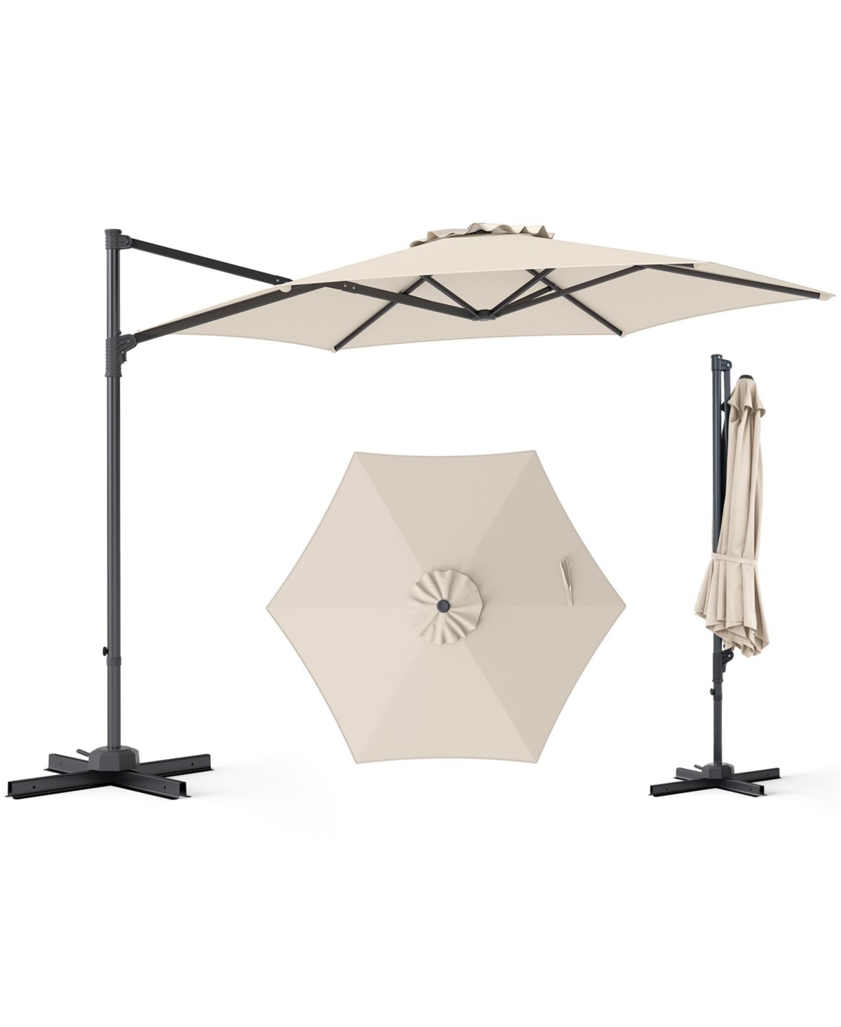 Click here for Costway 10 Feet Patio Cantilever Umbrella with 360... prices
