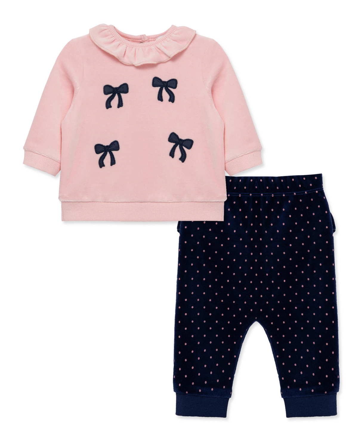 Click here for Little Me Baby Girls Chenille Bows Velour Top and... prices