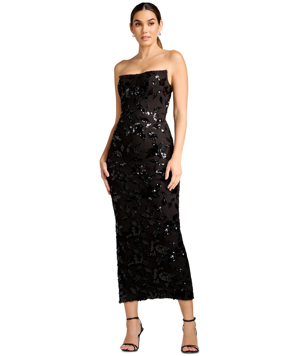 Click here for Dress the Population Womens Strapless Corset Sequi... prices
