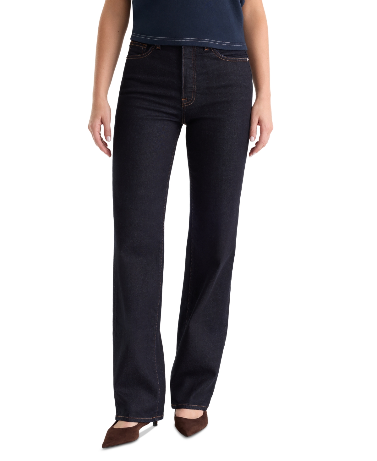 Click here for Good American Petite True Straight High-Waisted Je... prices