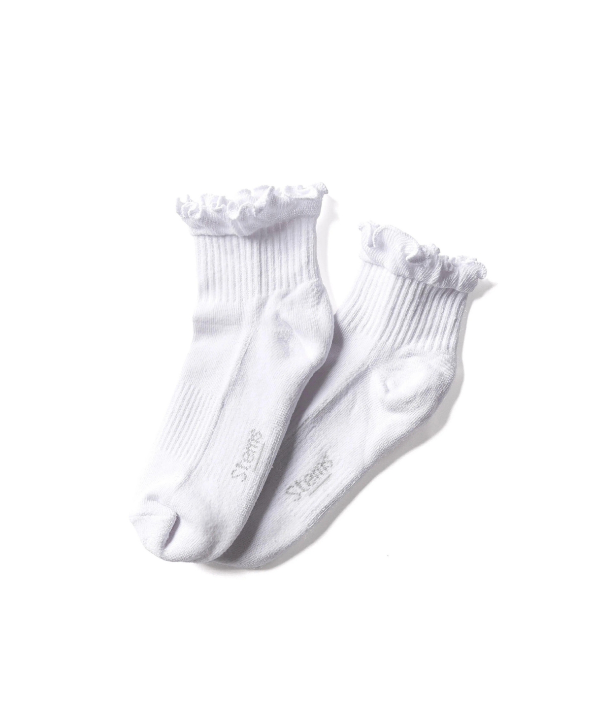 Click here for Stems Womens Ruffle Twist Ankle Socks - White prices