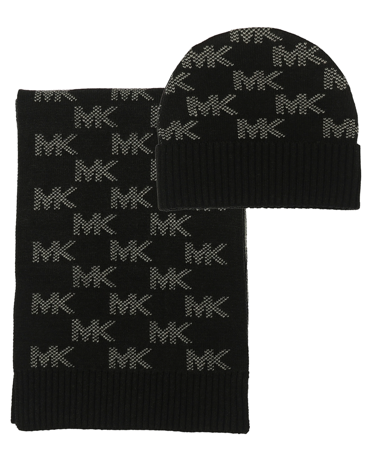 Click here for Michael Michael Kors Check Cuff Hat and Scarf Set... prices