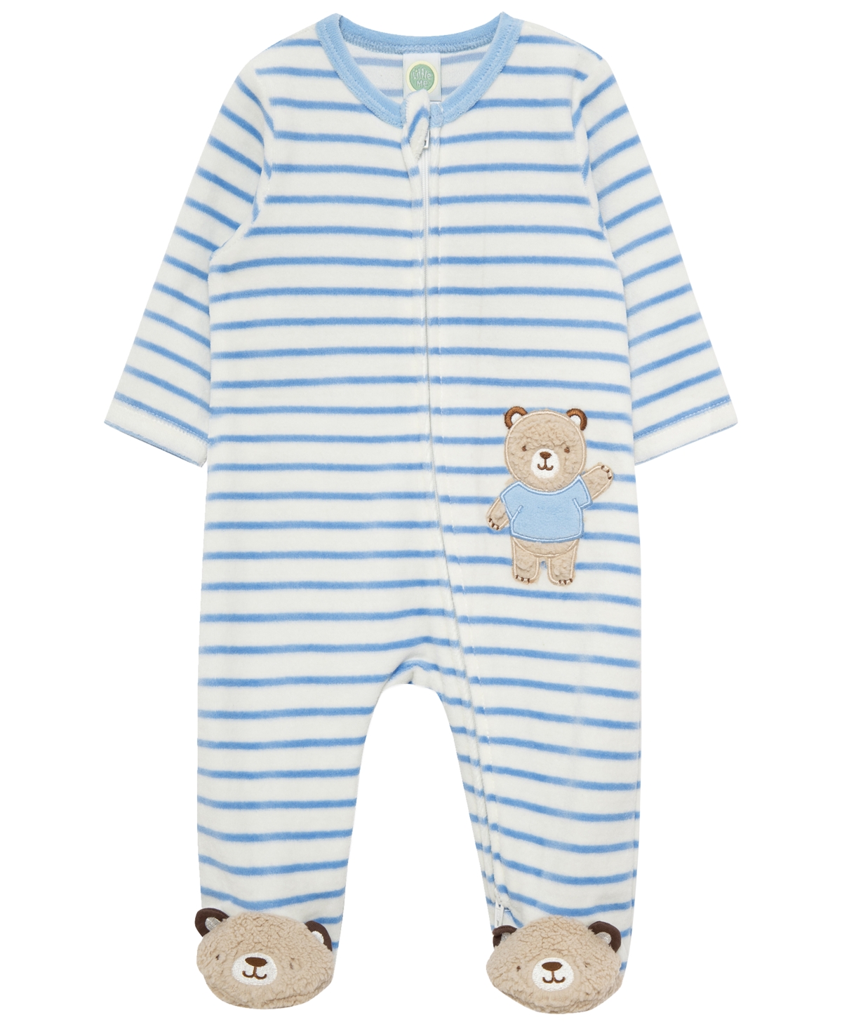 Click here for Little Me Baby Boys Fuzzy Bear Footie Coverall - B... prices