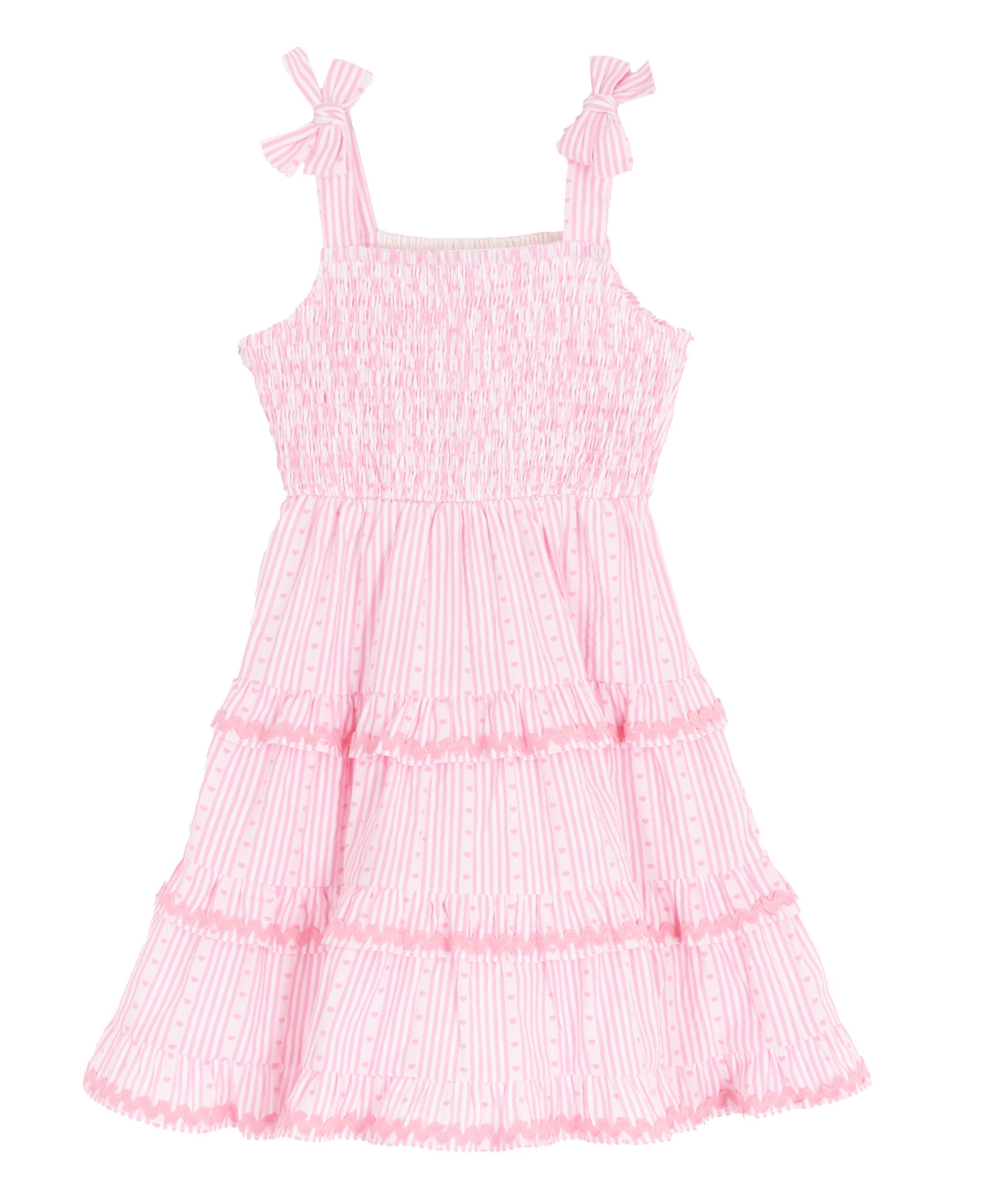 Click here for Rare Editions Girls 4T-6X Yarn Dye Stripe Smocked... prices