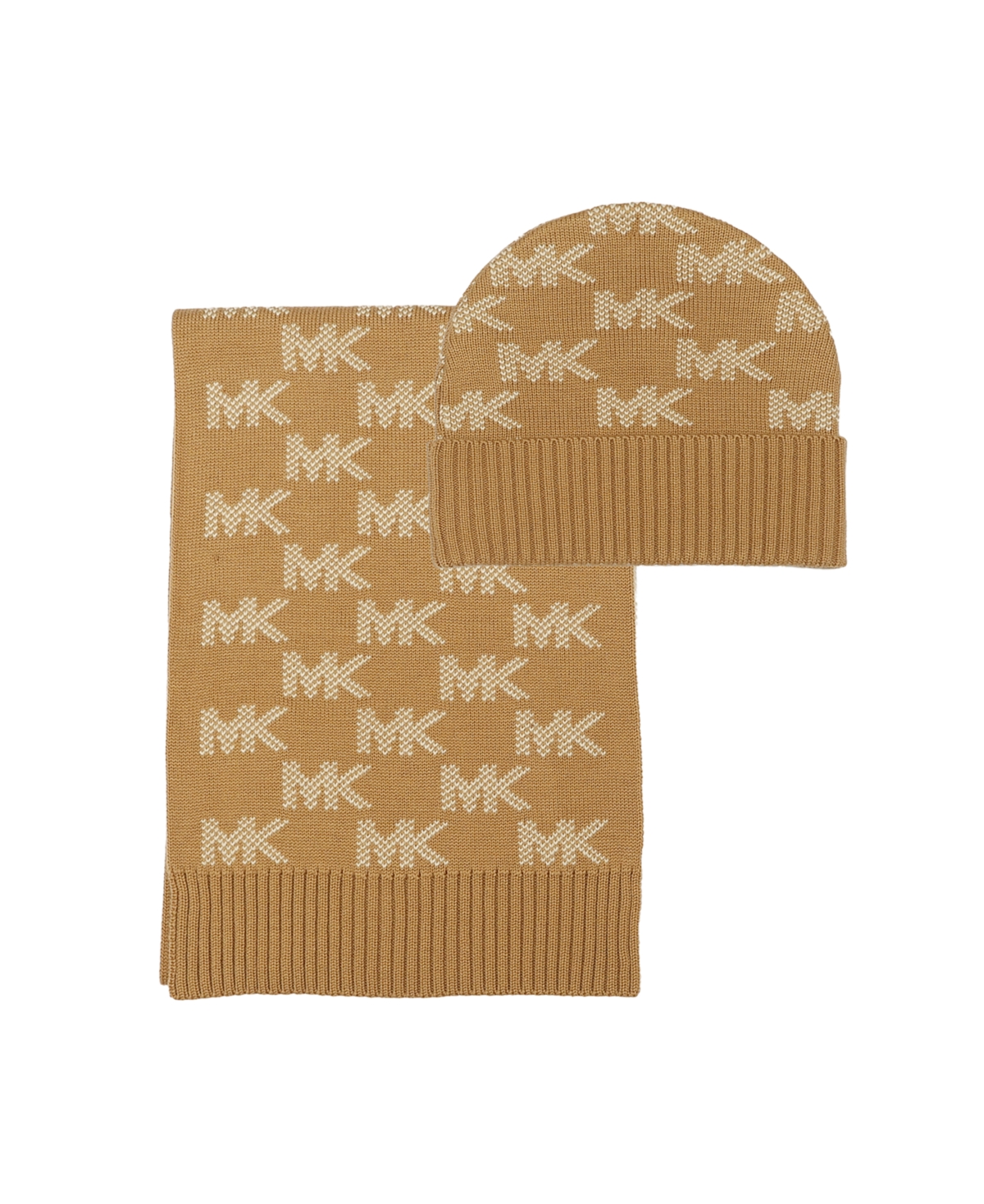 Click here for Michael Michael Kors Check Cuff Hat and Scarf Set... prices