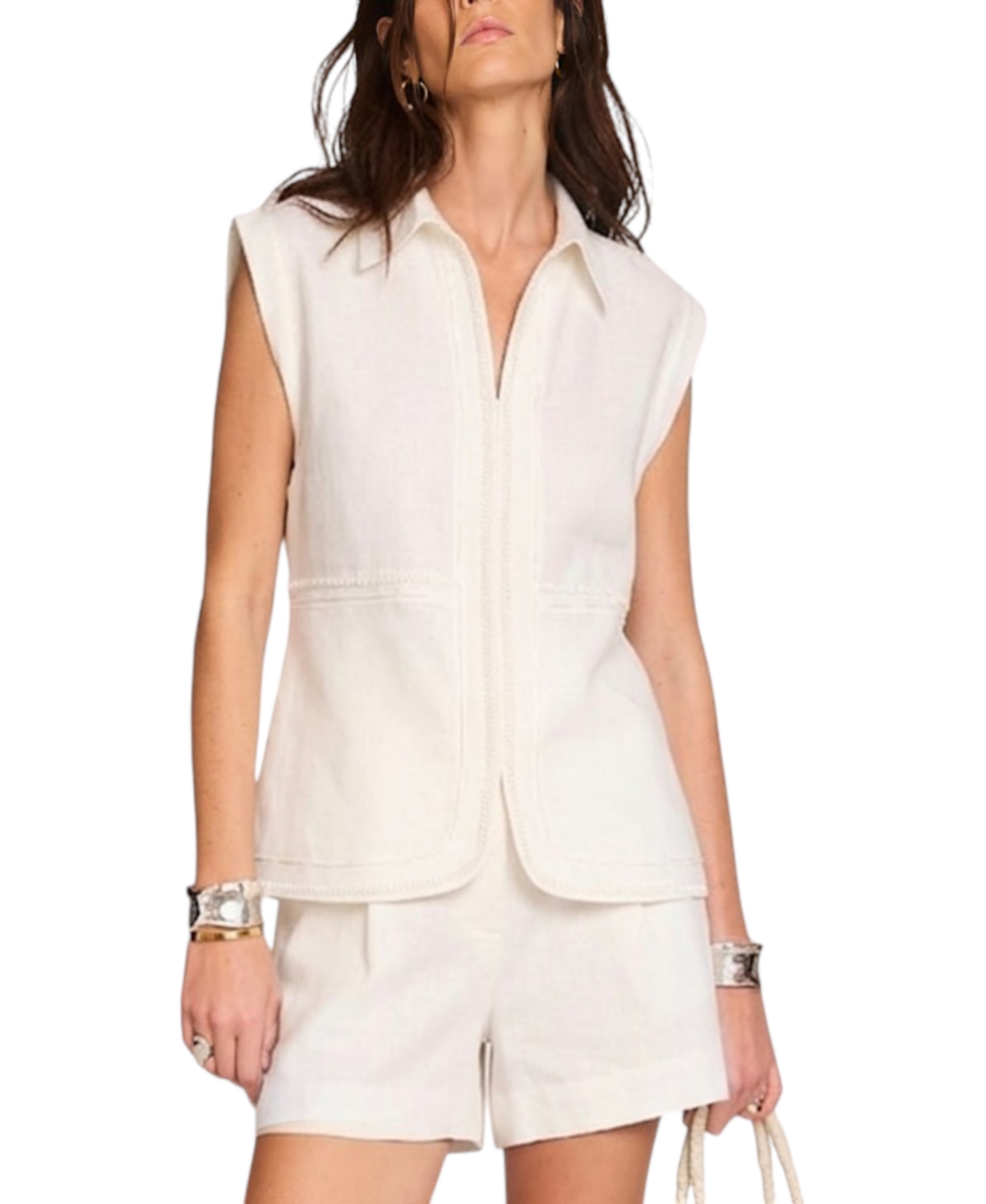 Click here for Mint Velvet Womens Linen Sleeveless Collared Shirt... prices
