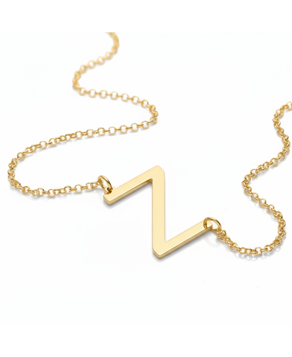Click here for Oak & Luna Sideways Initial Necklace in Gold Plate... prices