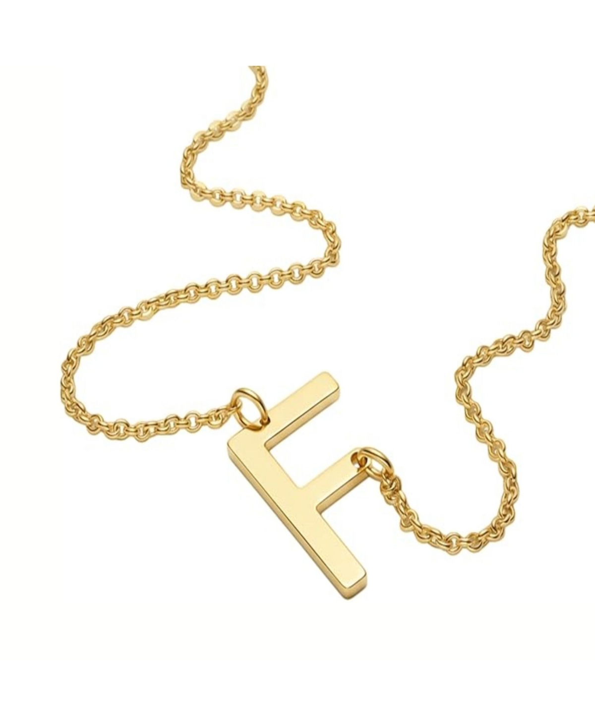 Click here for Oak & Luna Sideways Initial Necklace in Gold Plate... prices