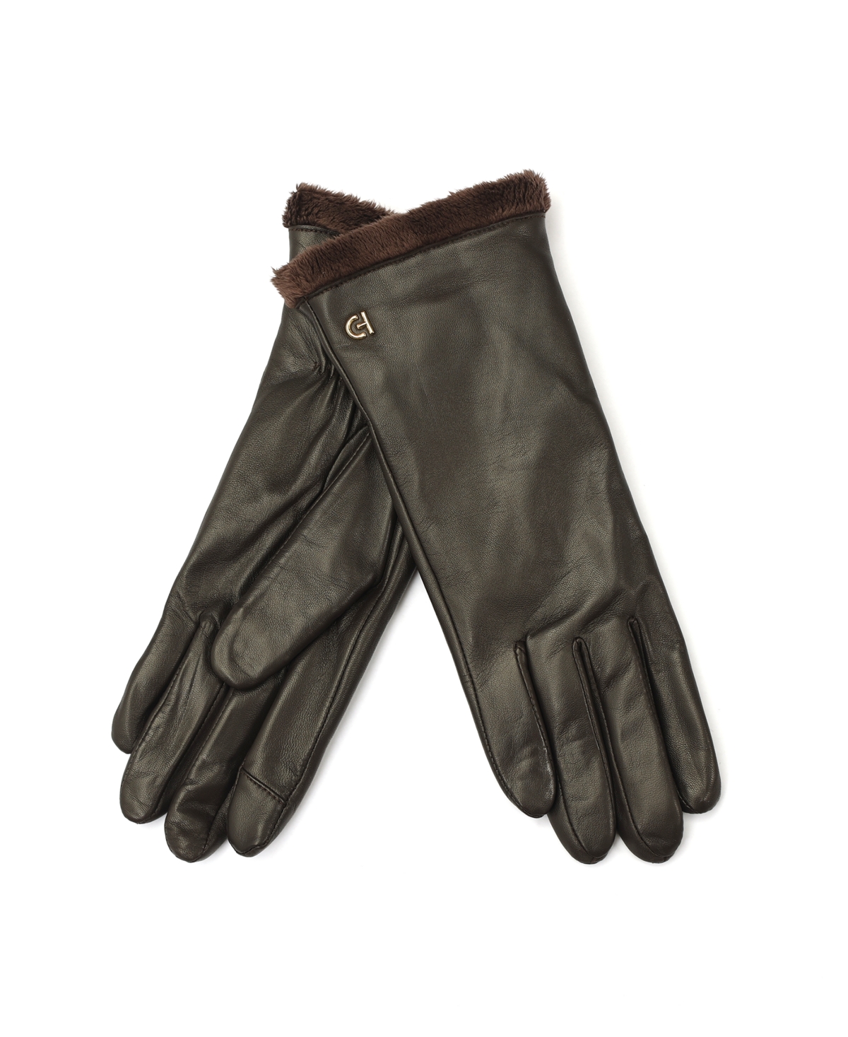 Click here for Cole Haan Womens Leather Microfur Lined Touchscree... prices