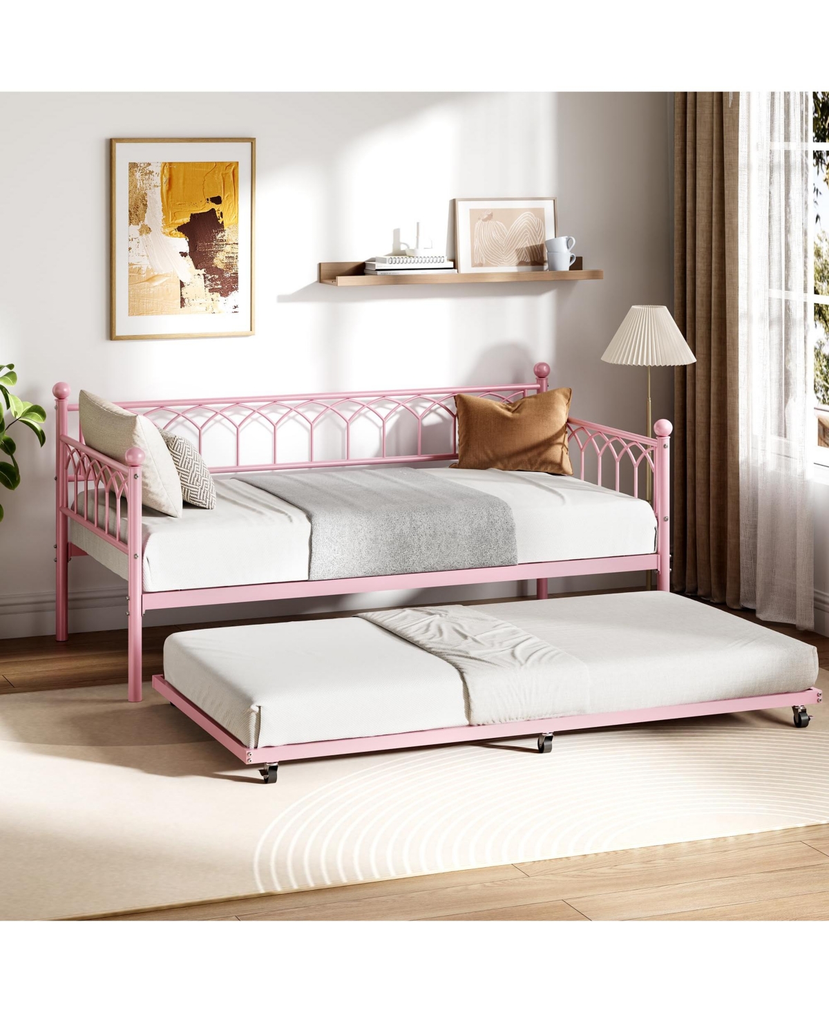 Click here for Twin Metal Sofa Bed with Pull Out Lower Bed  Led L... prices