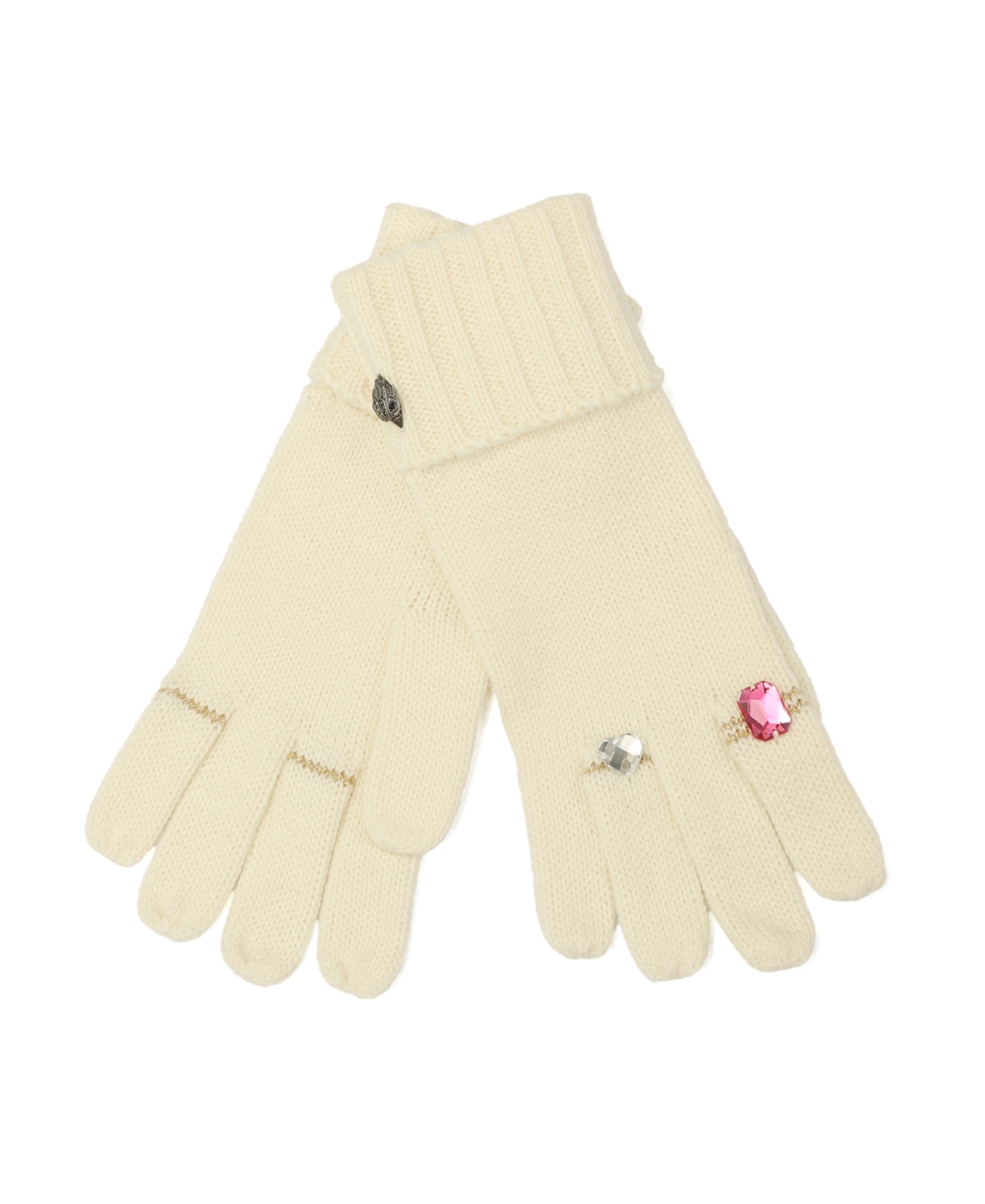 Click here for Kurt Geiger Womens Gem Ring Gloves - Bone prices