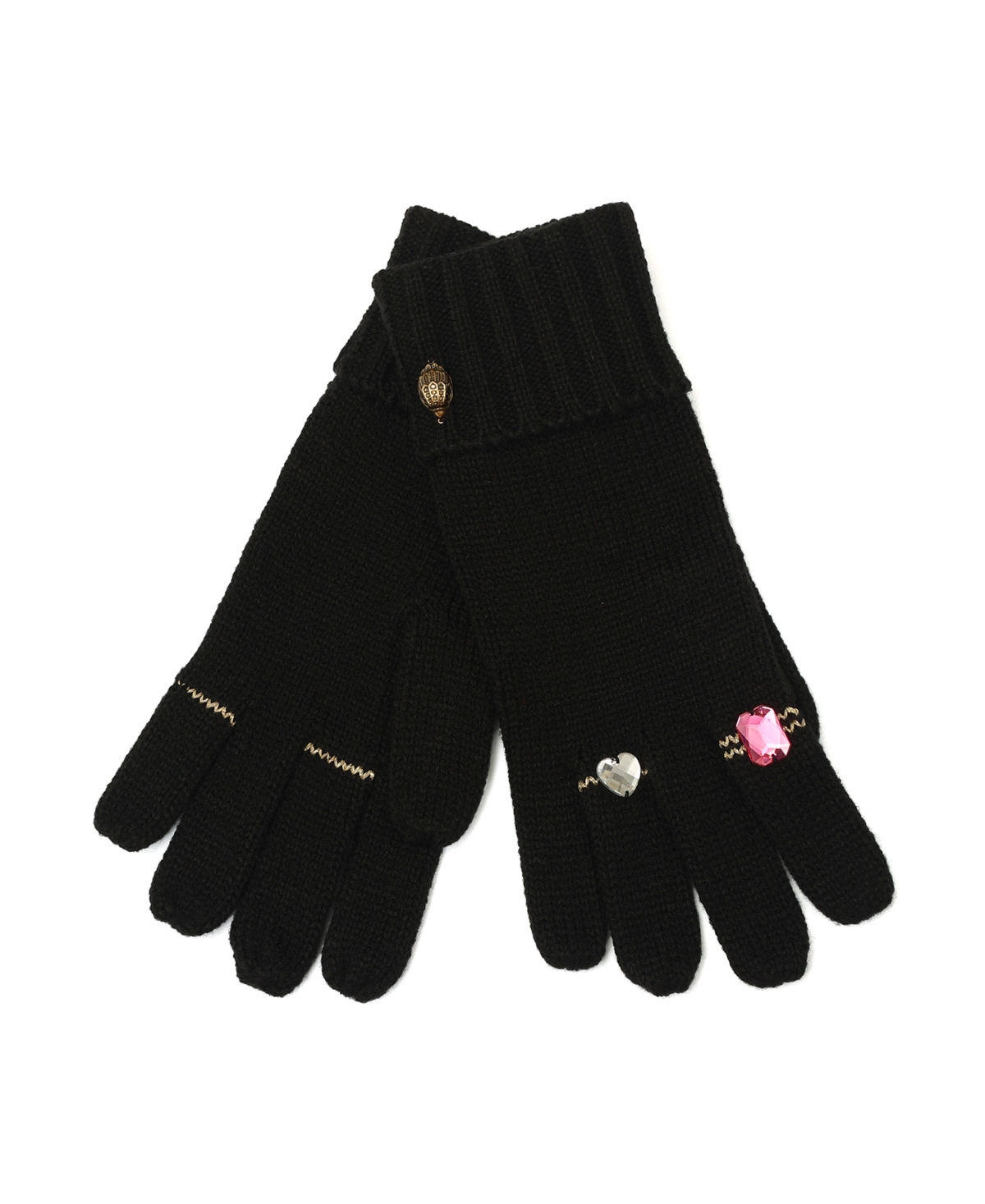 Click here for Kurt Geiger Womens Gem Ring Gloves - Black prices
