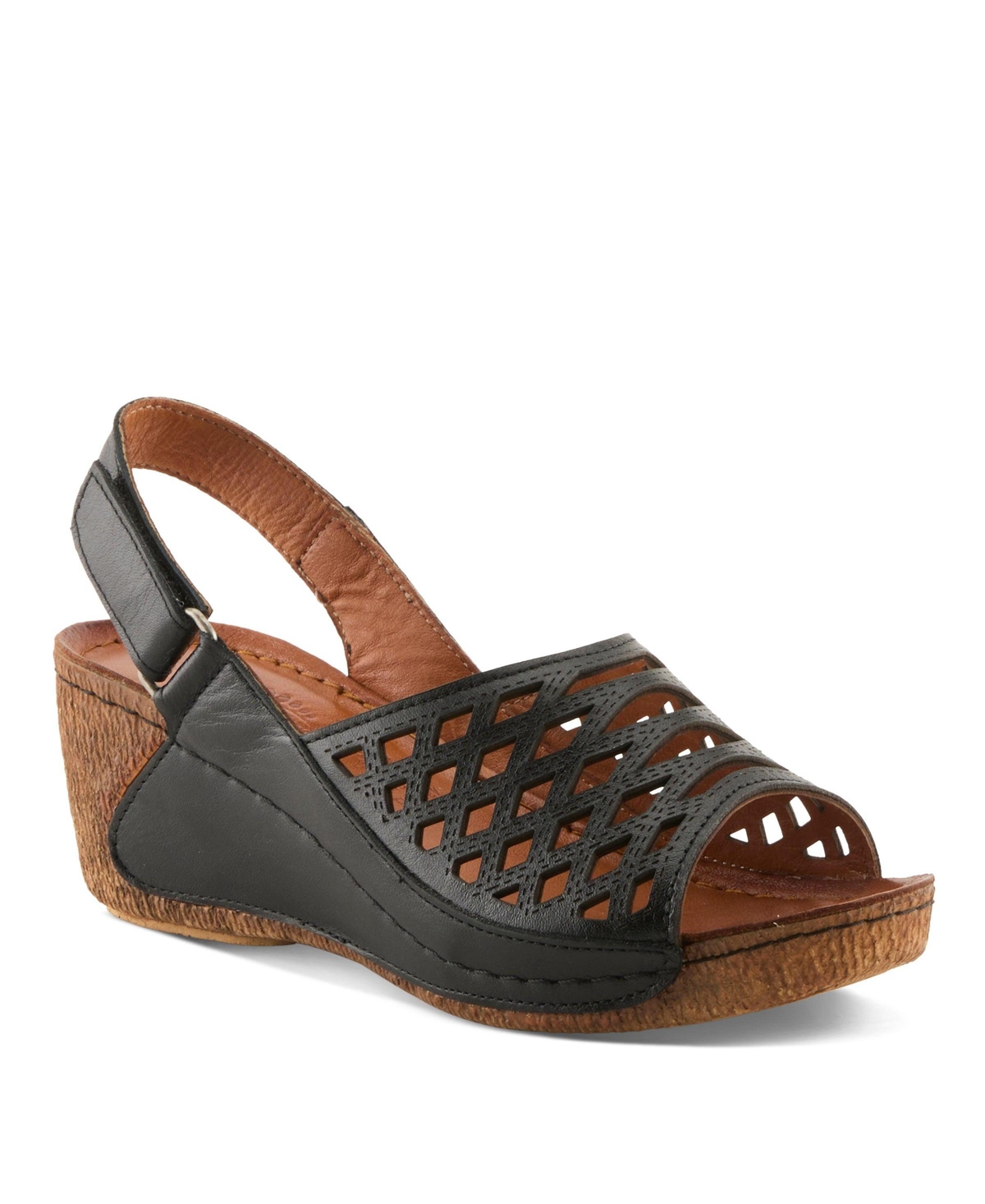 Click here for Spring Step Womens Denair Wedge Slingback with Lea... prices