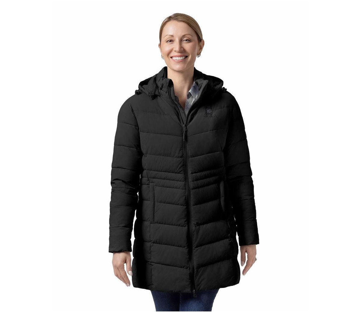 Click here for ororo Womens Heated Puffer Hooded Jacket - Black prices