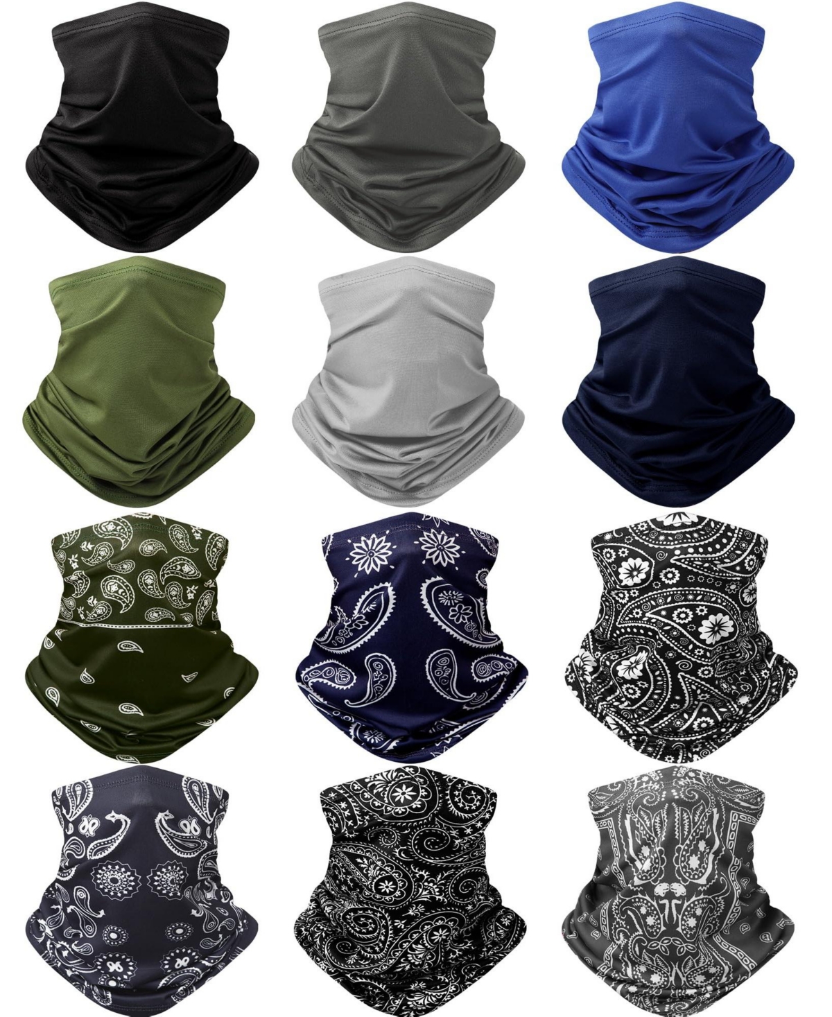 Click here for Piscifun 12 Pack Neck Gaiter Face Mask Uv Protecti... prices