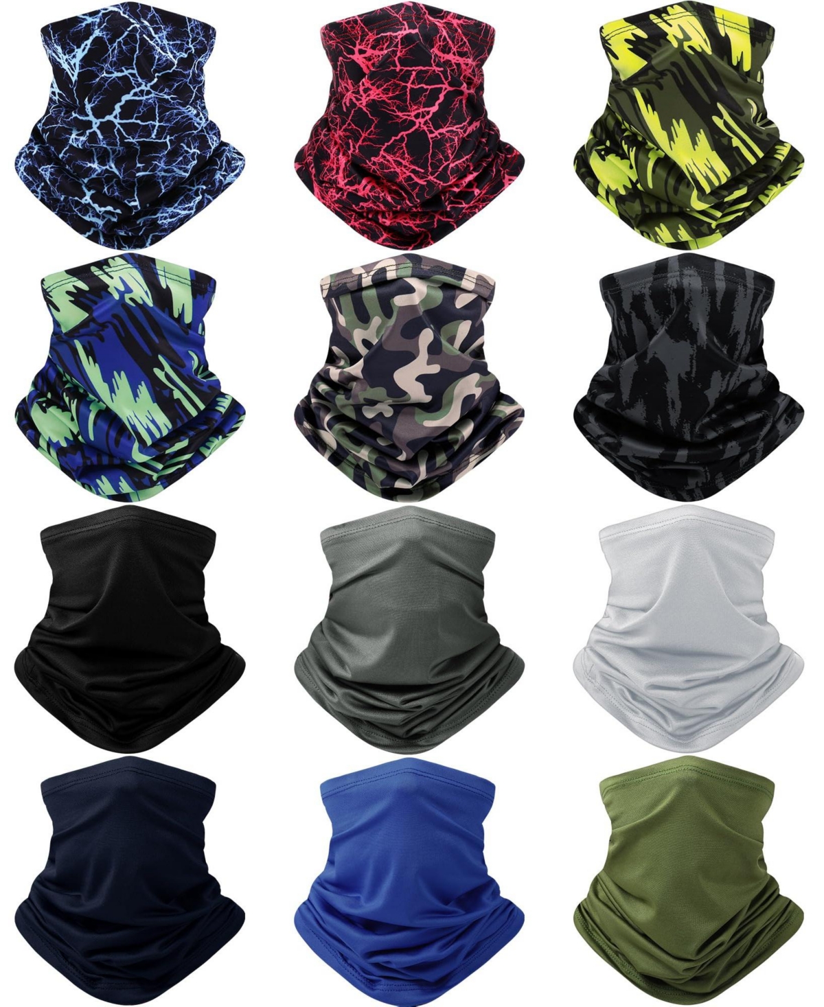 Click here for Piscifun 12 Pack Neck Gaiter Face Mask Uv Protecti... prices