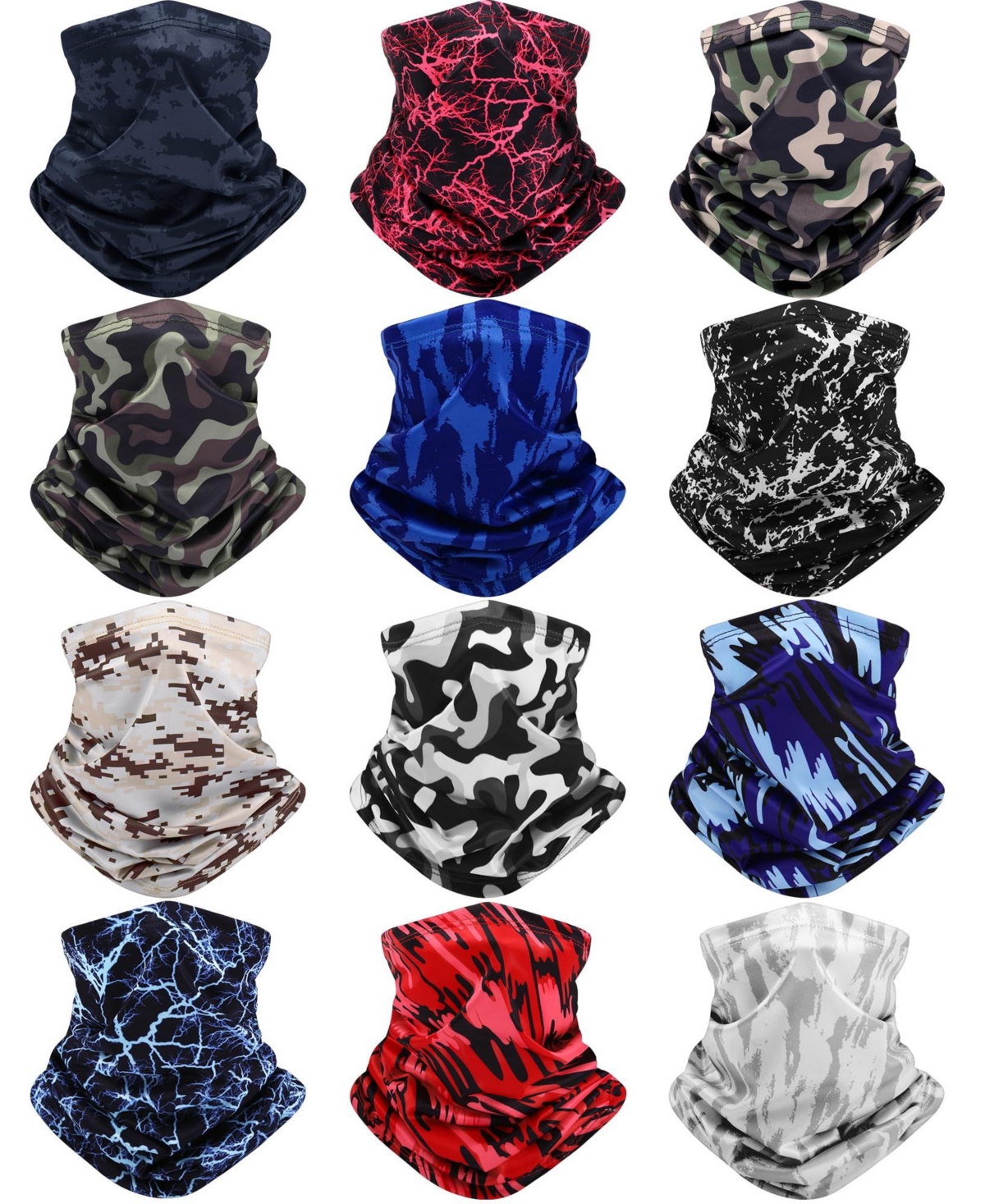 Click here for Piscifun 12 Pack Neck Gaiter Face Mask Uv Protecti... prices