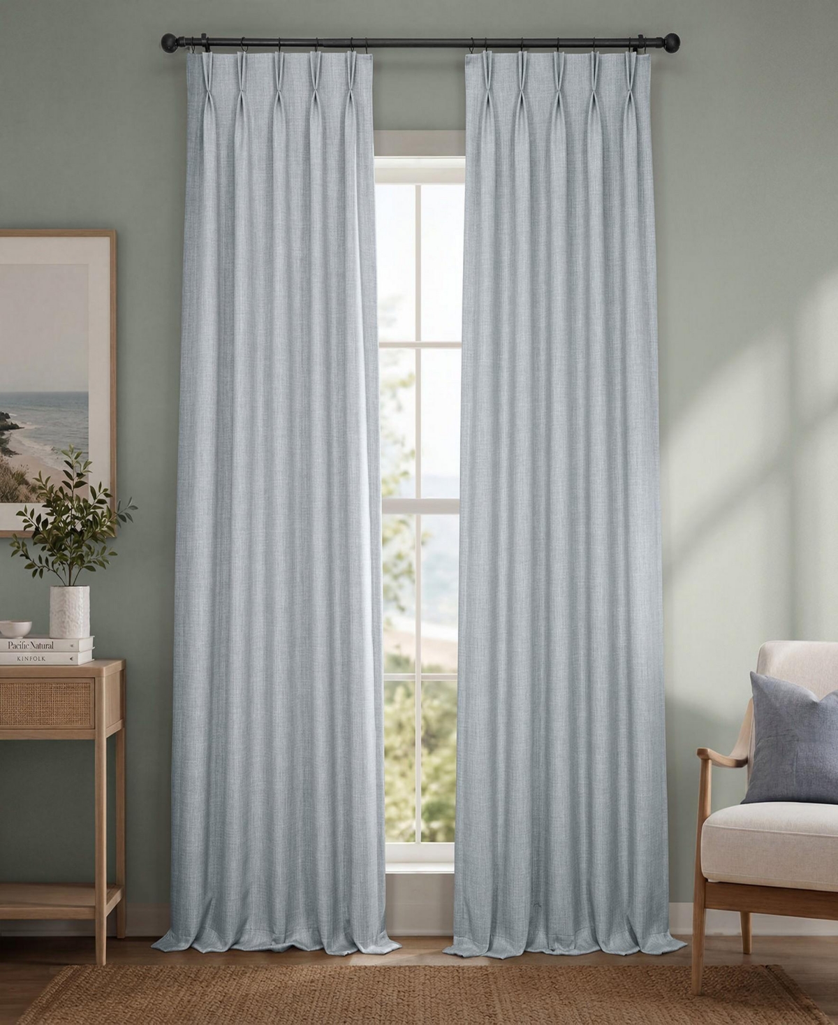 Click here for Half Price Drapes French Pleat Textured Faux Linen... prices