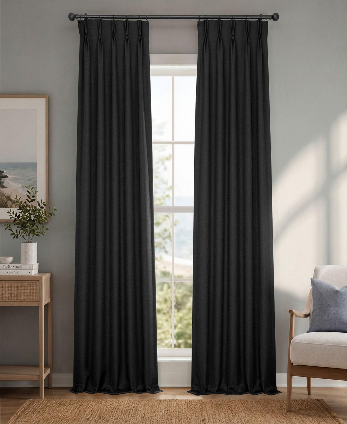Click here for Half Price Drapes French Pleat Textured Faux Linen... prices