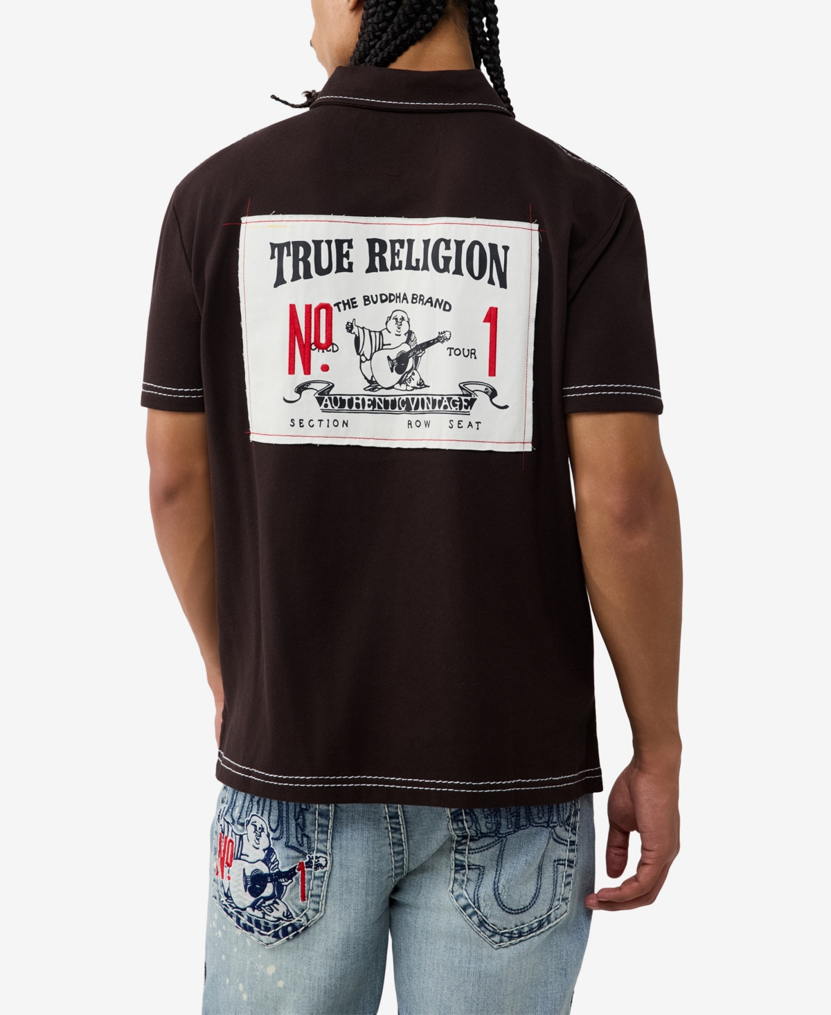 Click here for True Religion Mens Buddha Logo Polo Shirt - Ground... prices