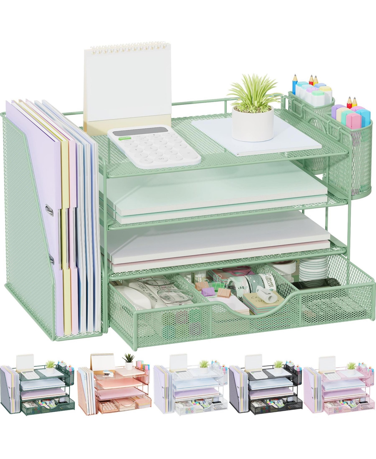 Click here for Danrong Metal Mesh Desk Organizer with File Holder... prices