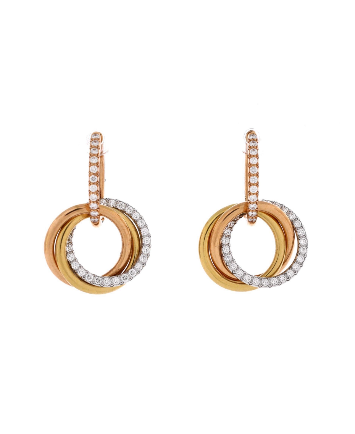 Click here for Pre-Owned Cartier Trinity Hoop Dangle Earrings - 1... prices