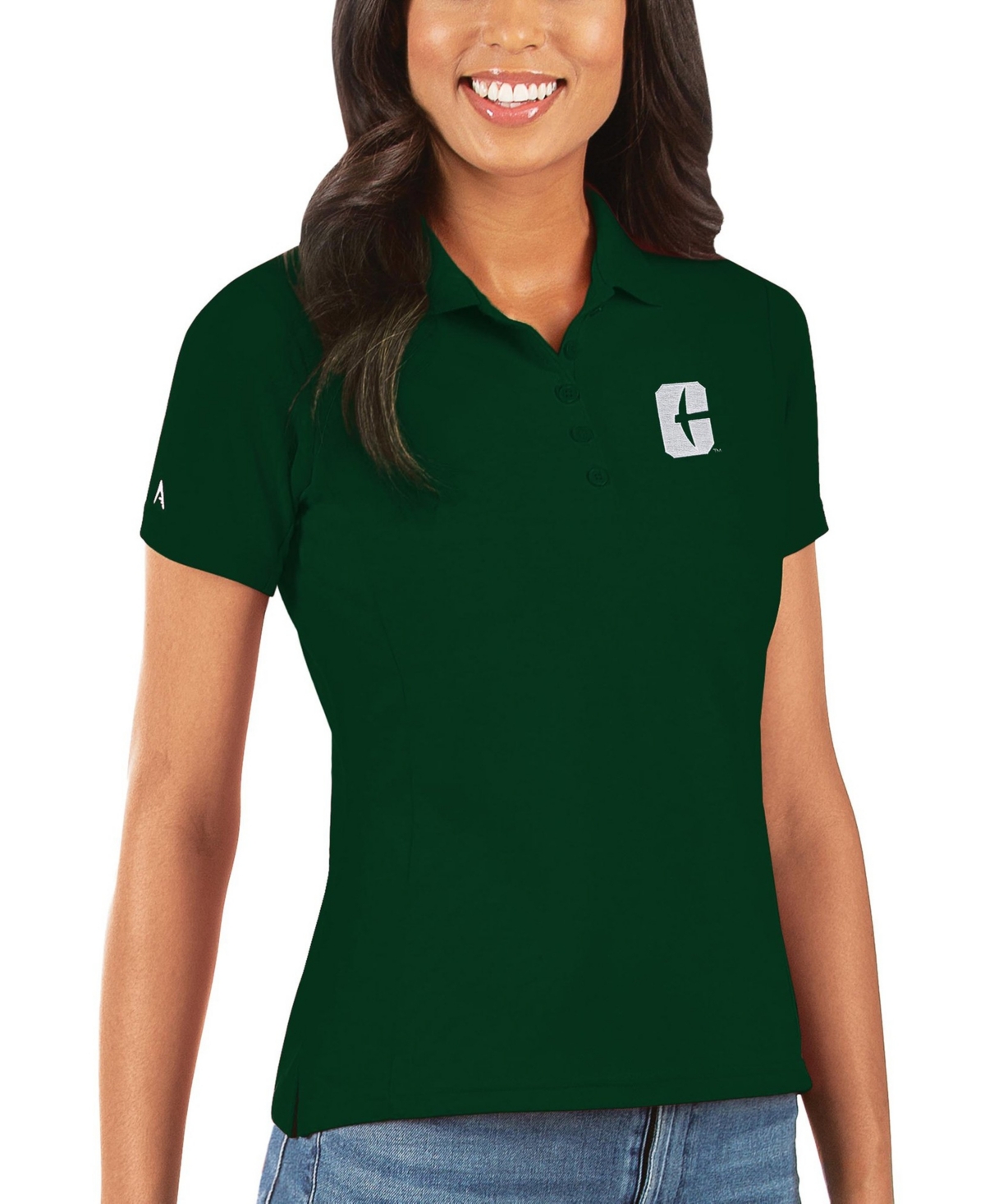 Click here for Antigua Womens Green Charlotte 49ers Legacy Pique... prices