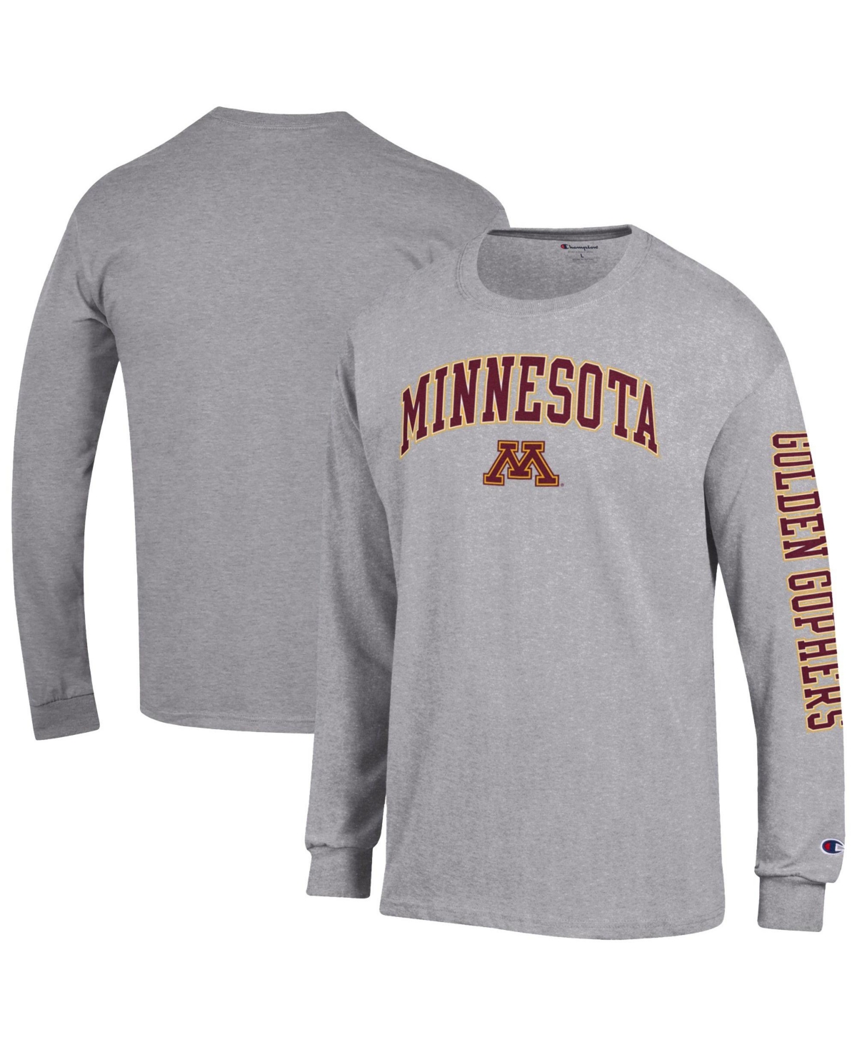 Click here for Champion Mens Heather Gray Minnesota Golden Gopher... prices