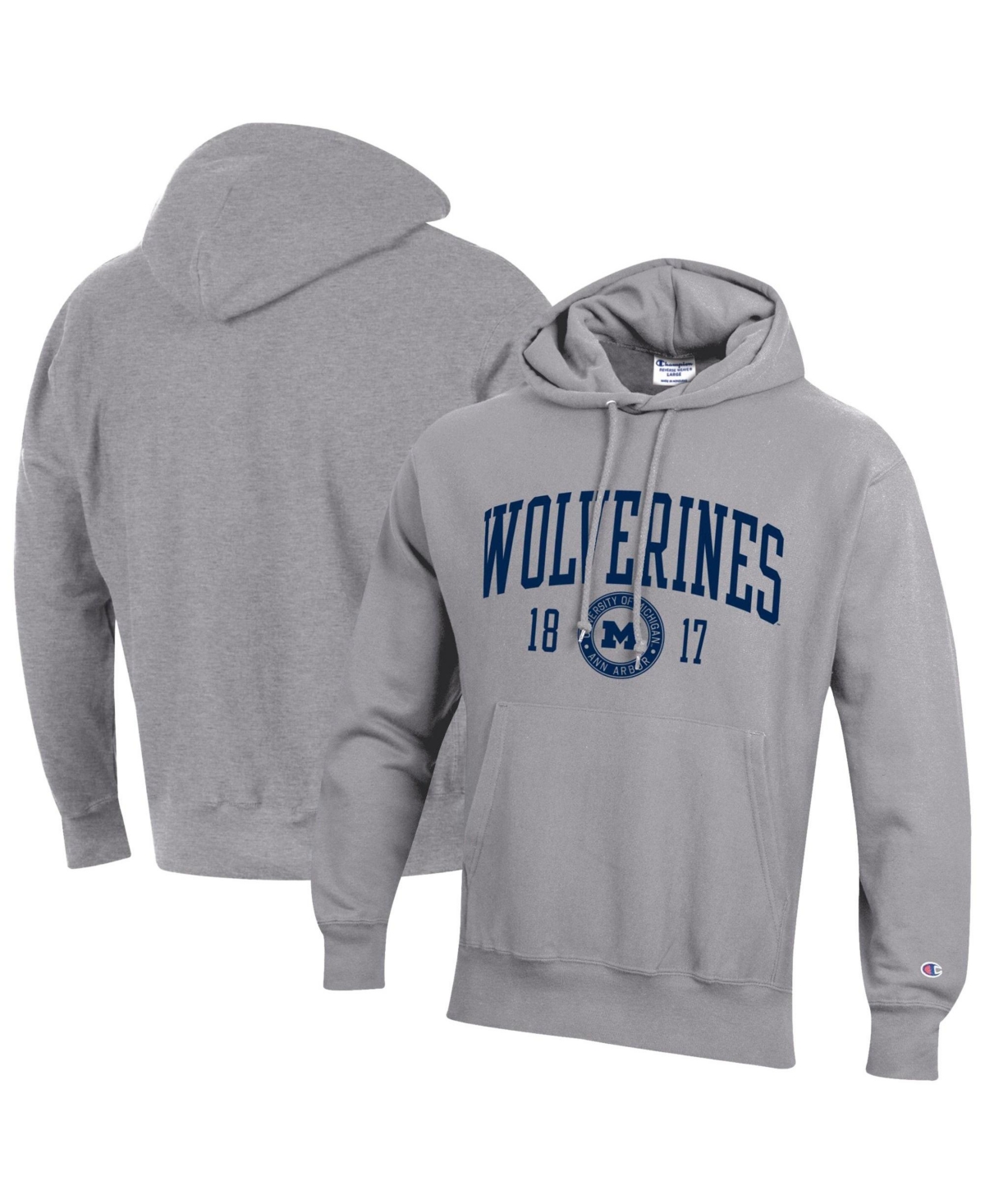Click here for Champion Mens Heather Gray Michigan Wolverines Est... prices