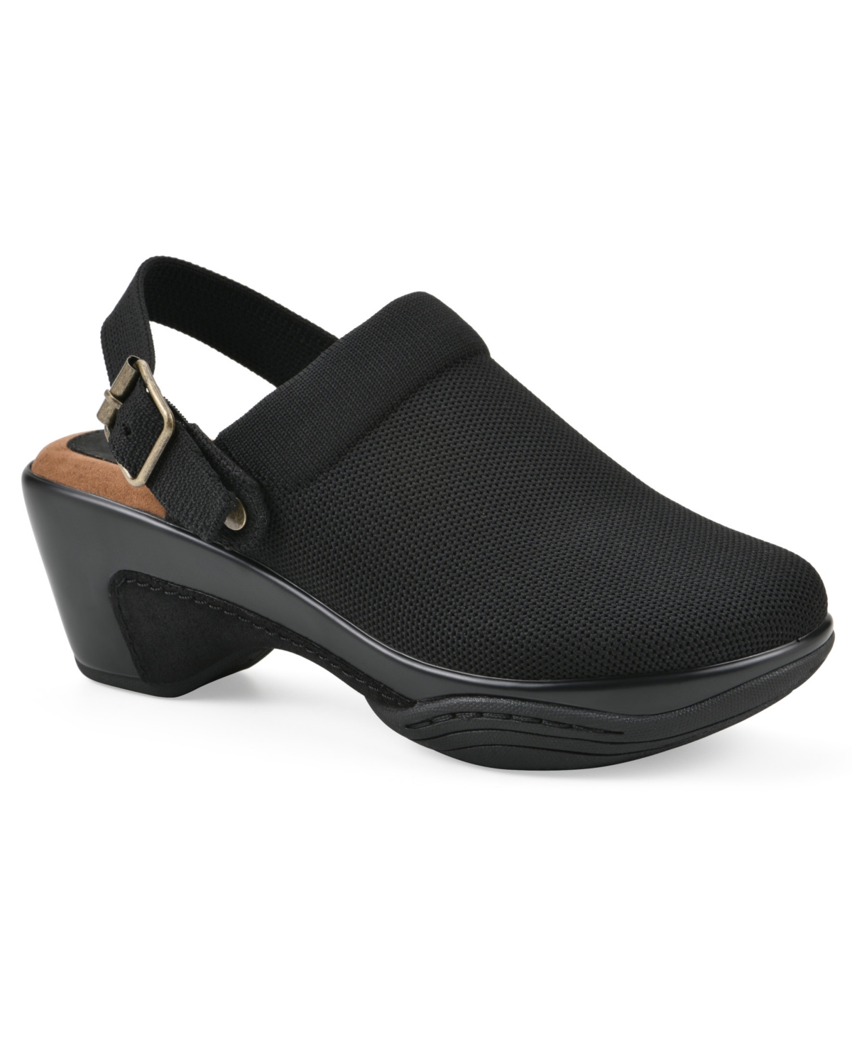 Click here for White Mountain Womens Viable Buckle Clogs - Black... prices