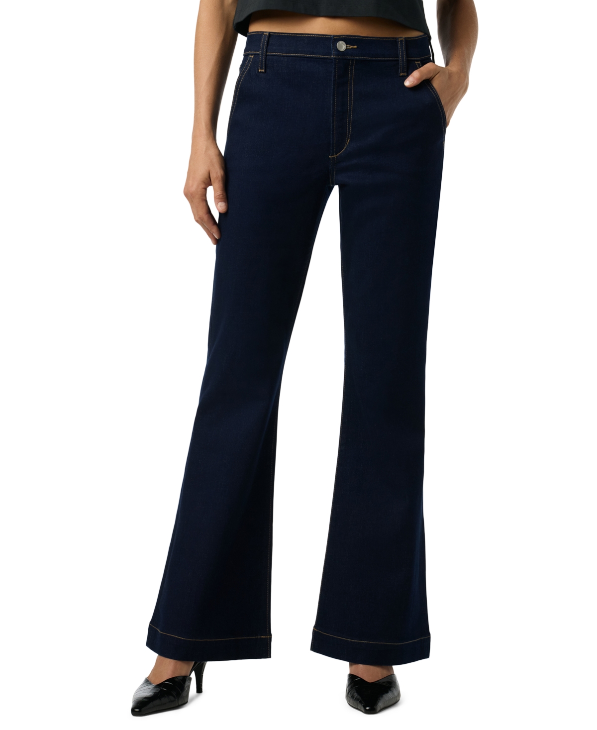 Click here for Joes Jeans Womens High-Rise Flare Trouser Jeans -... prices