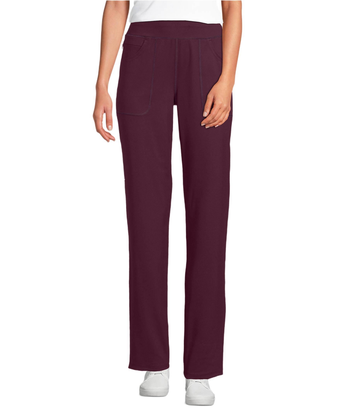 Click here for Lands End Womens High-Rise Straight-Leg Five-Pocke... prices