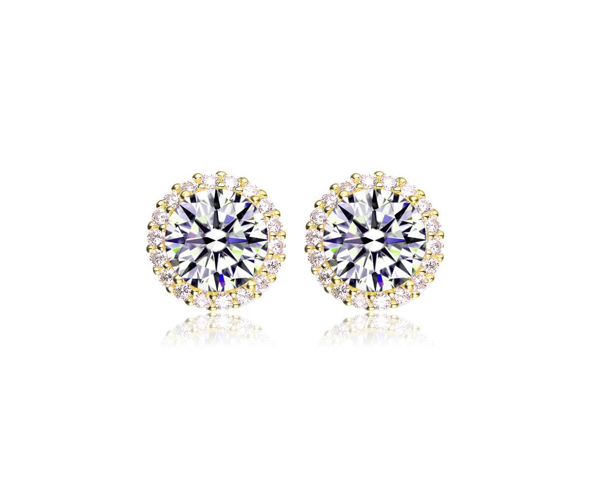 Click here for Genevive Sterling Silver White Gold Plating with C... prices