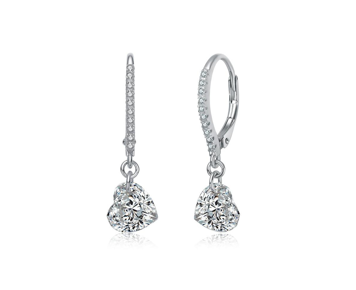 Click here for Rachel Glauber Brilliant Gold Plated Cz Heart Drop... prices