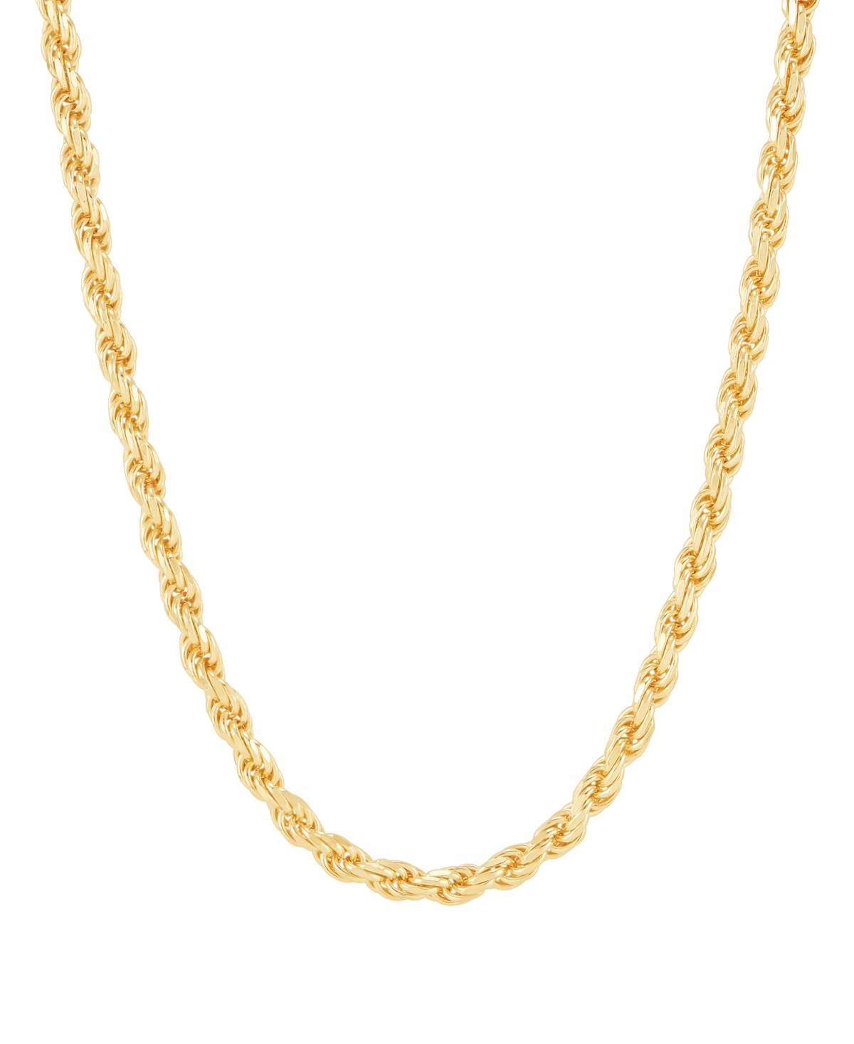 Click here for Italian Silver Solid Rope Chain Necklace in 18k Go... prices