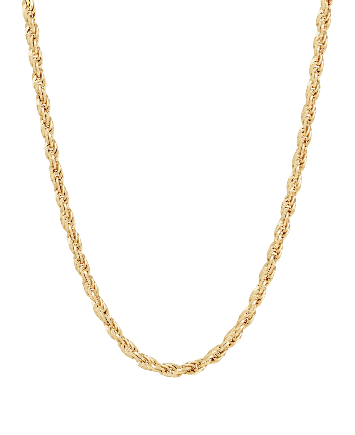 Click here for Italian Silver Solid Rope Chain Necklace in 18k Go... prices
